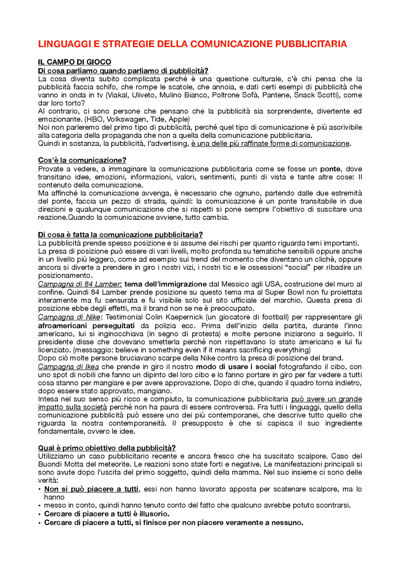 Appunti Pubblicità 19 20 Docsity