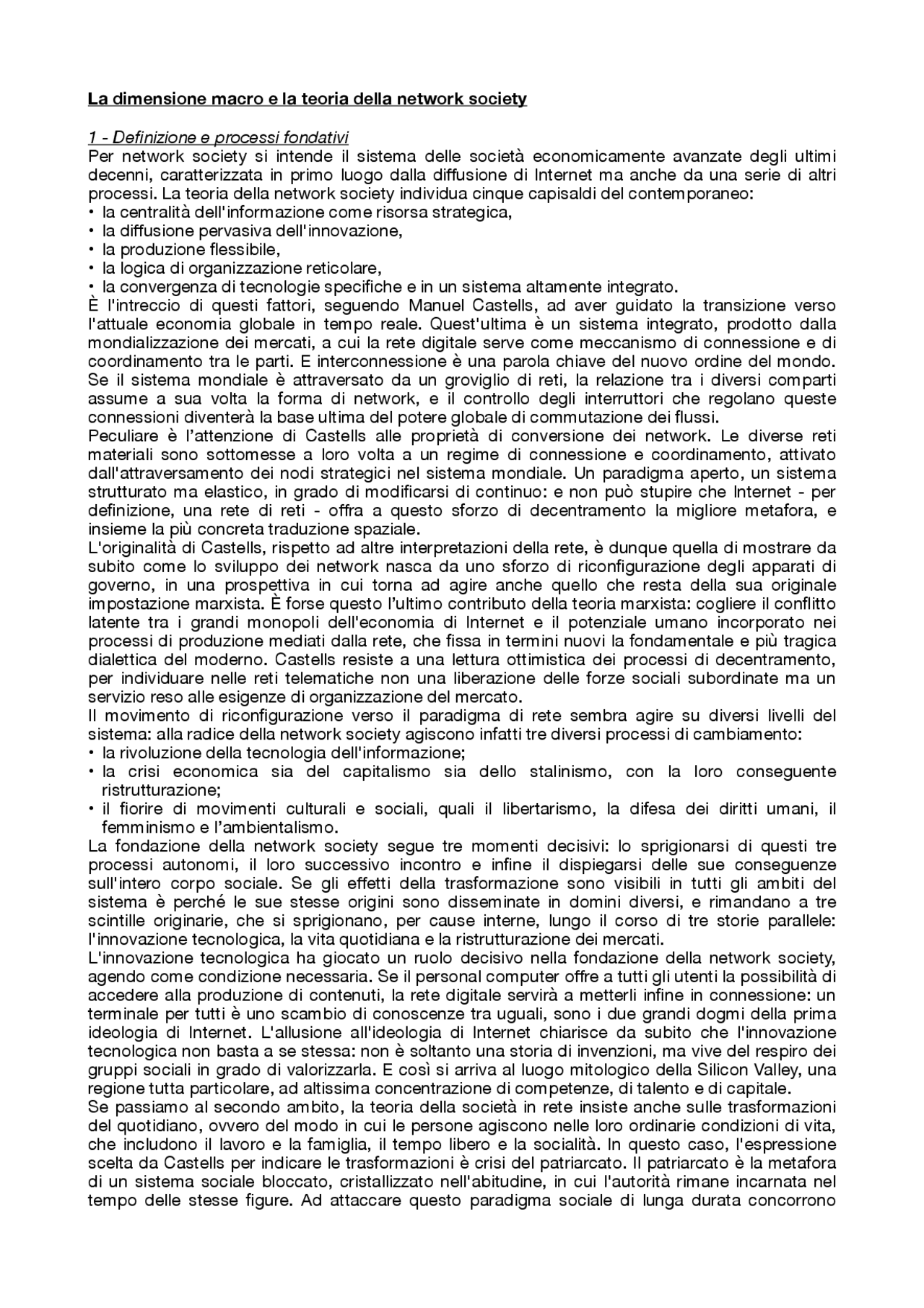 Riassunto Teorie E Pratiche Del Web Docsity