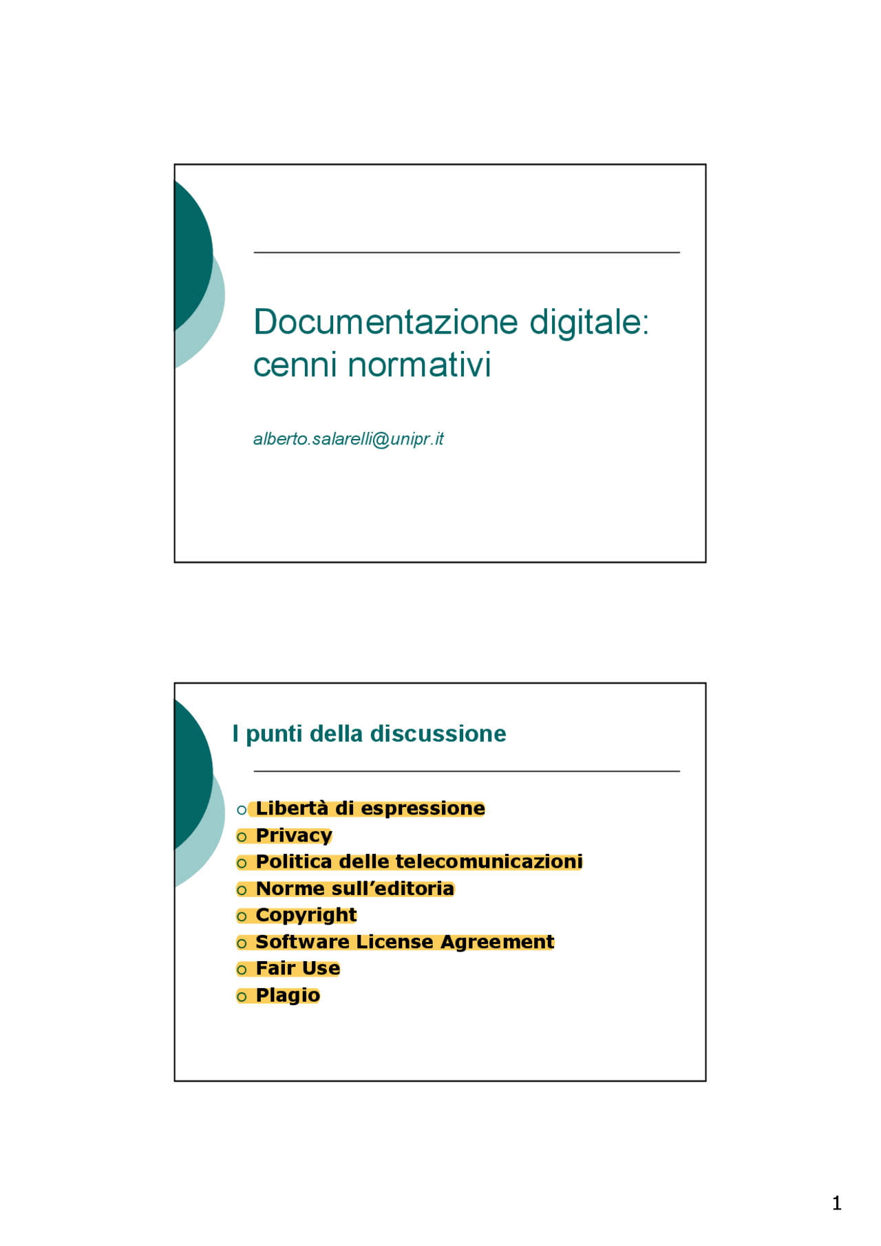Documentazione Digitale Docsity