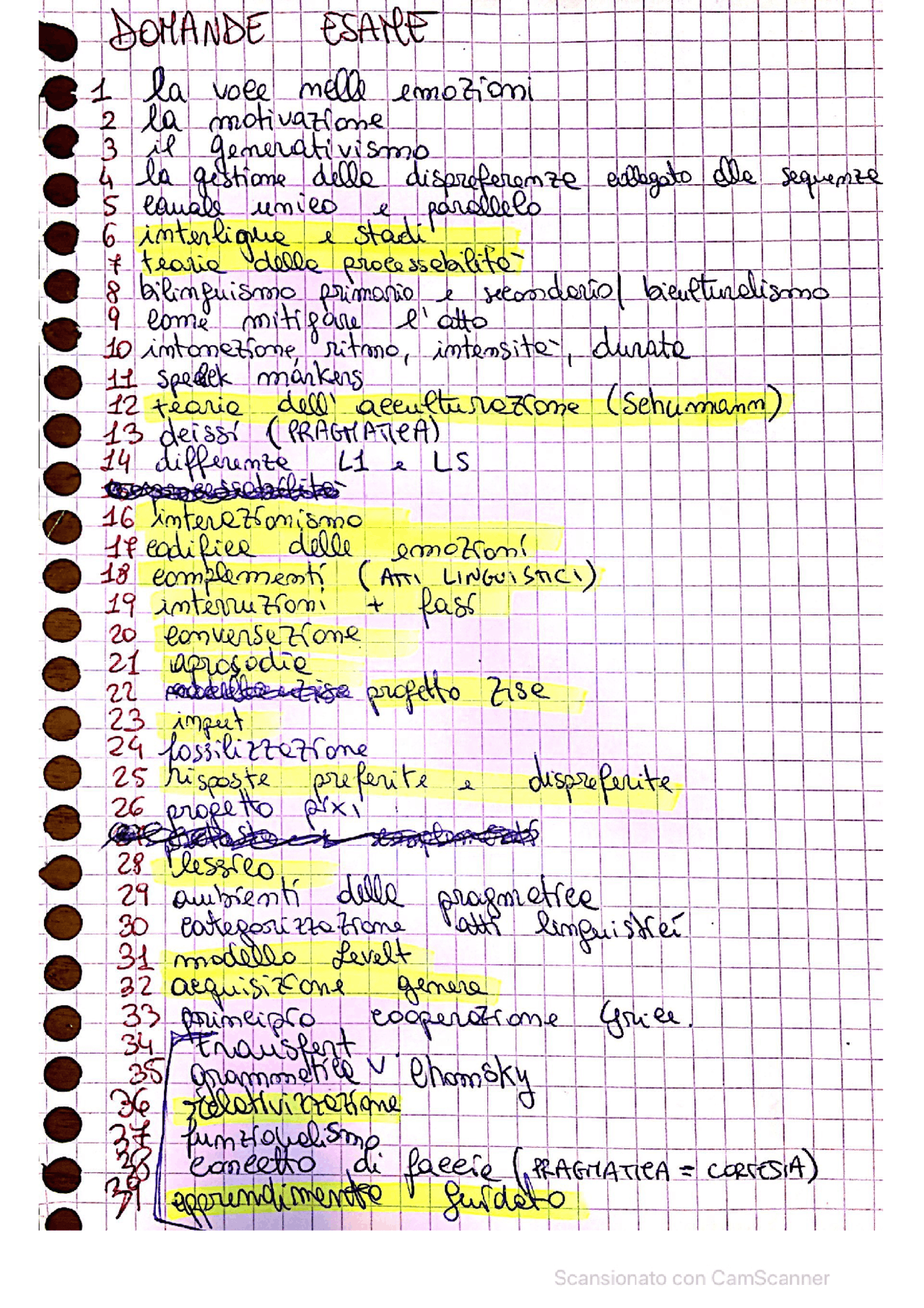 Apprendimento Linguistico Docsity