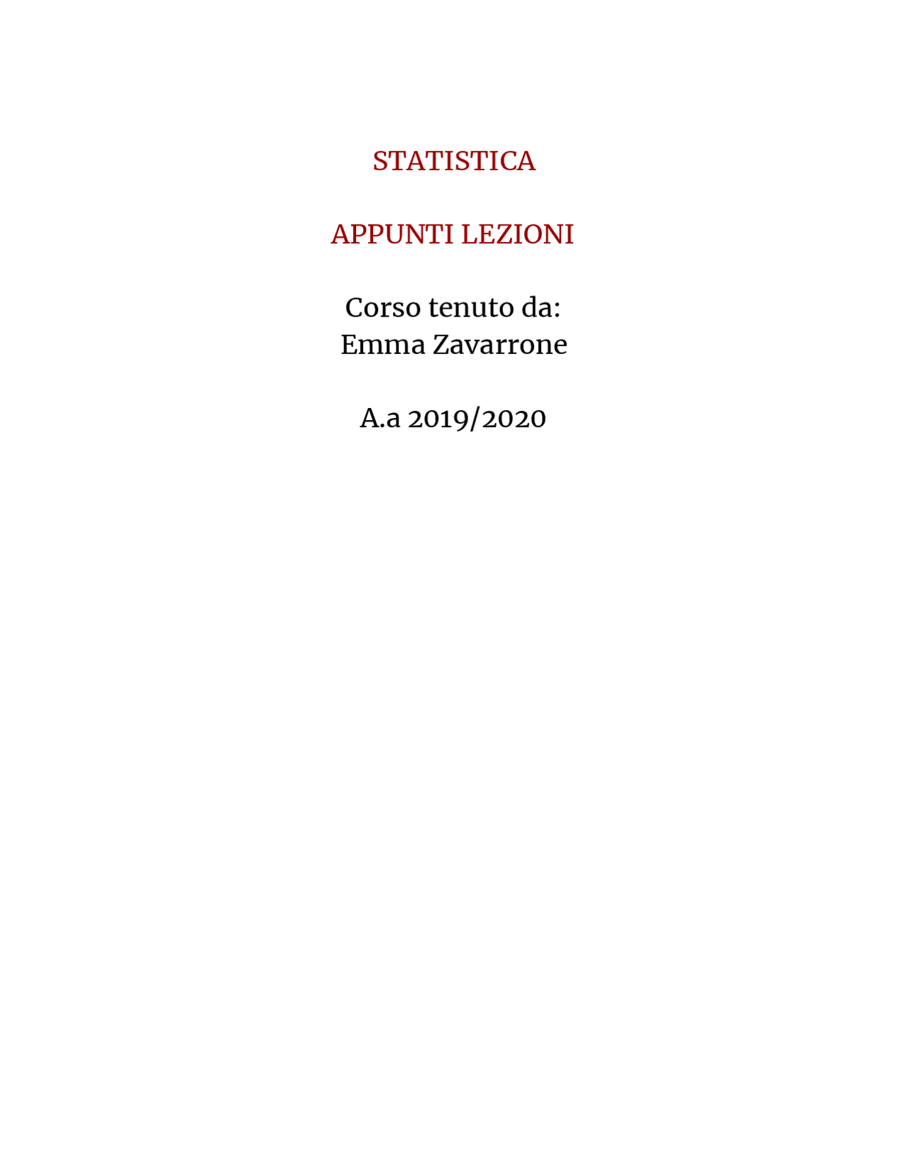 Statistica Docsity