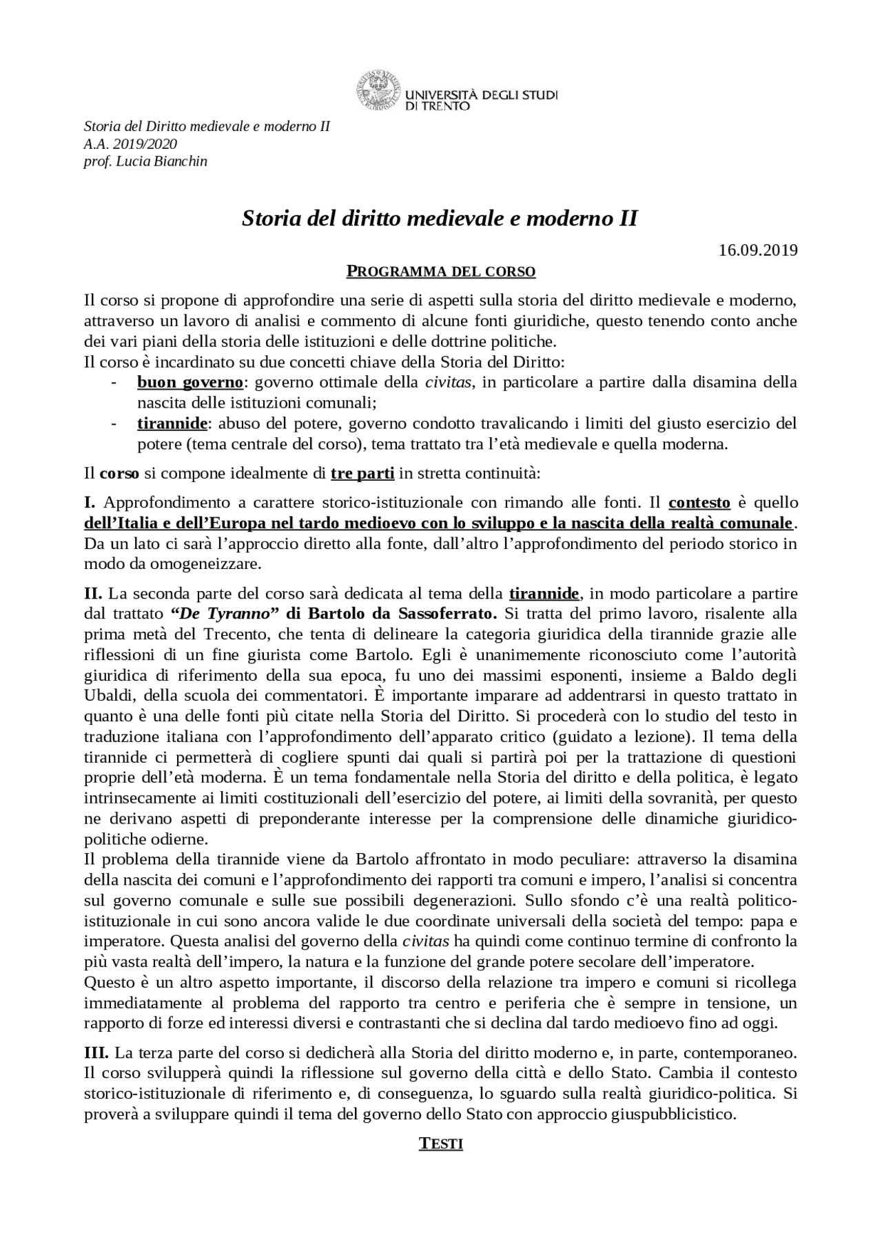 Storia Del Diritto Medievale E Moderno Ii Appunti Docsity