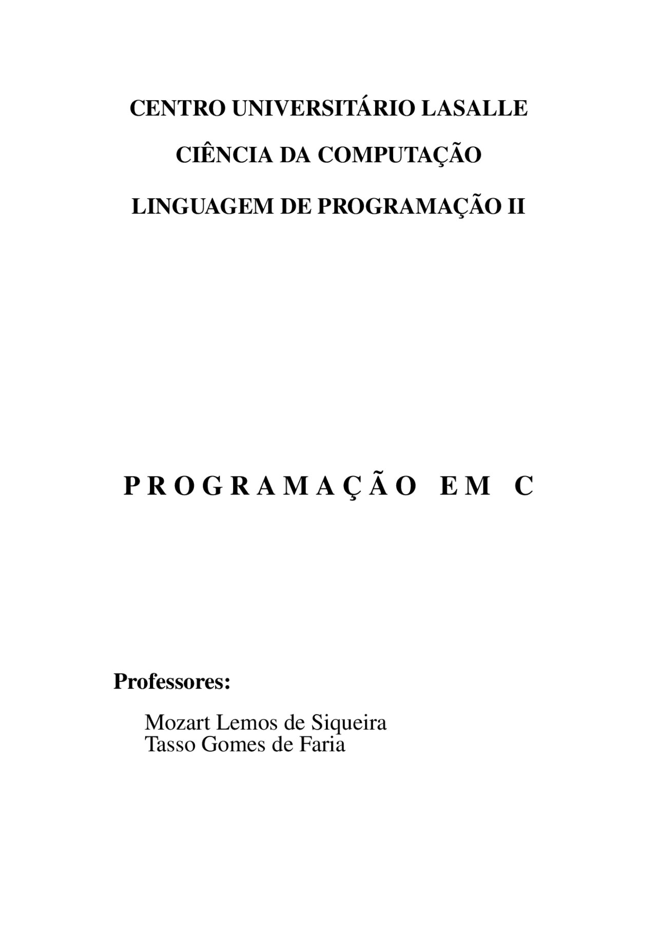 Apostila Para Programação Em Linguagem C Docsity