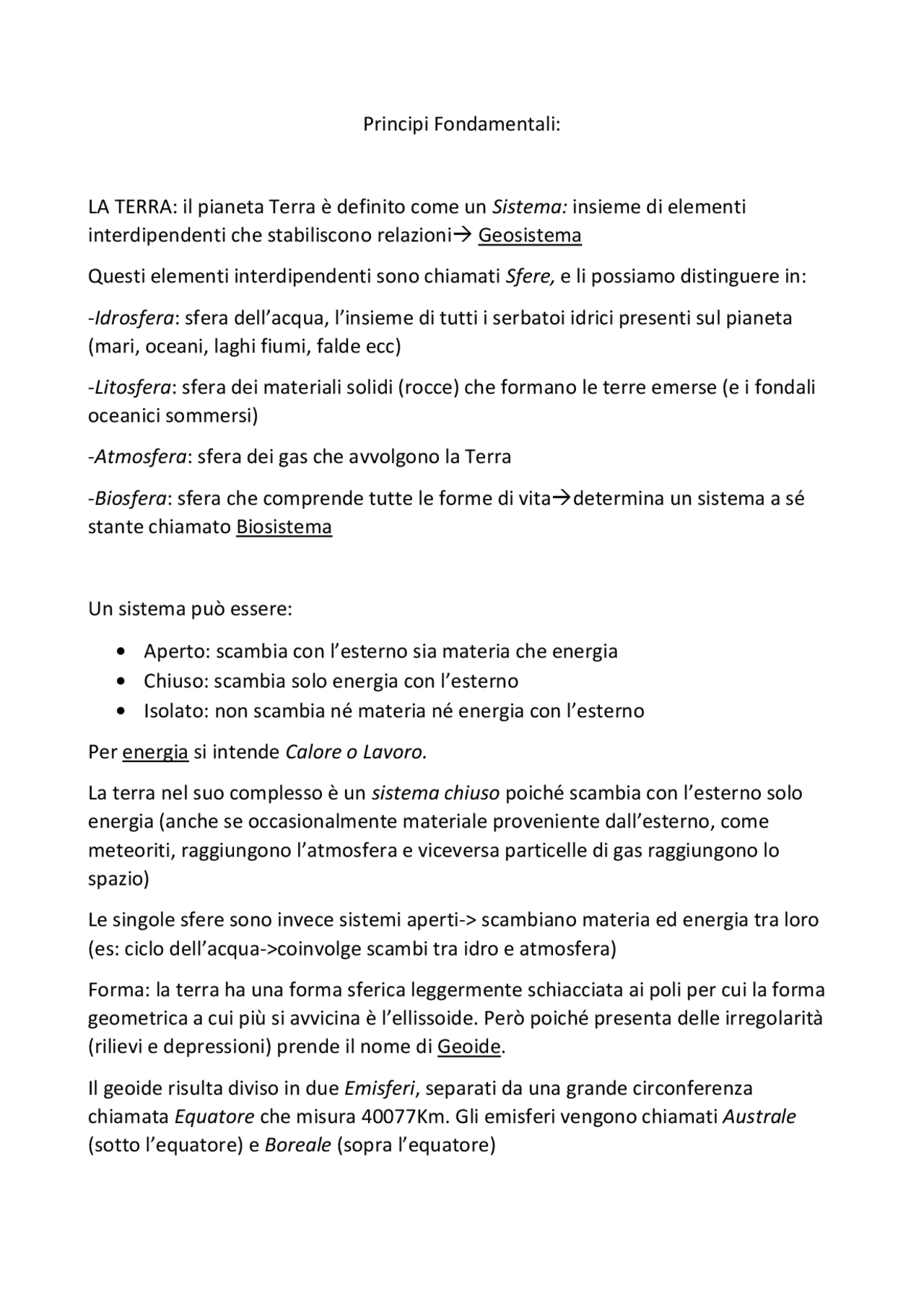 Scienze Della Terra Principali Argomenti Docsity