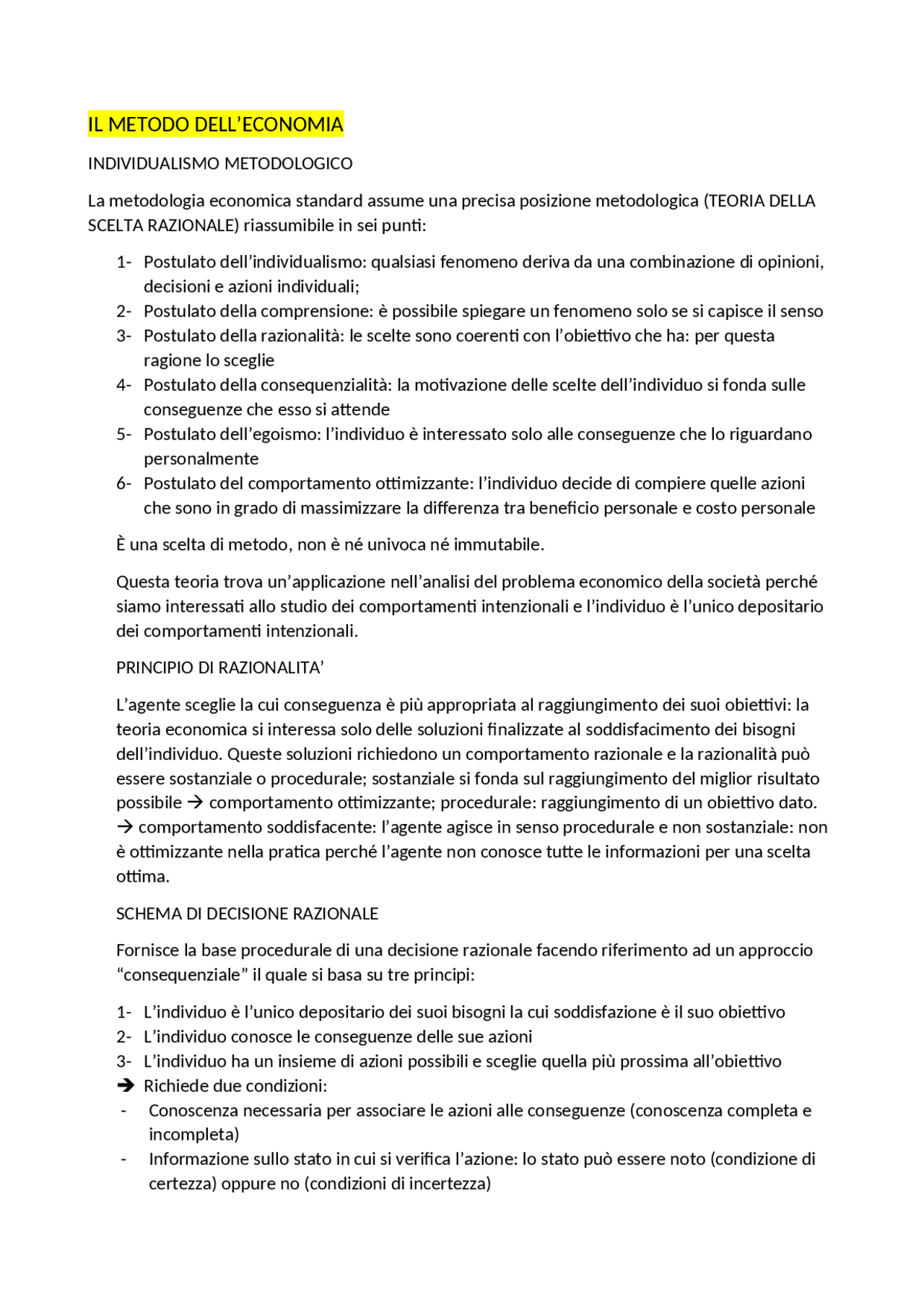 Introduzione Alleconomia Docsity