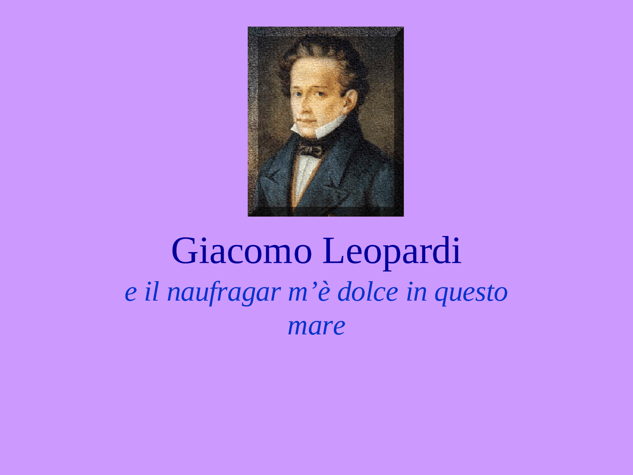 Giacomo Leopardi Pdf Dispense Di Lingue E Letterature Classiche Docsity