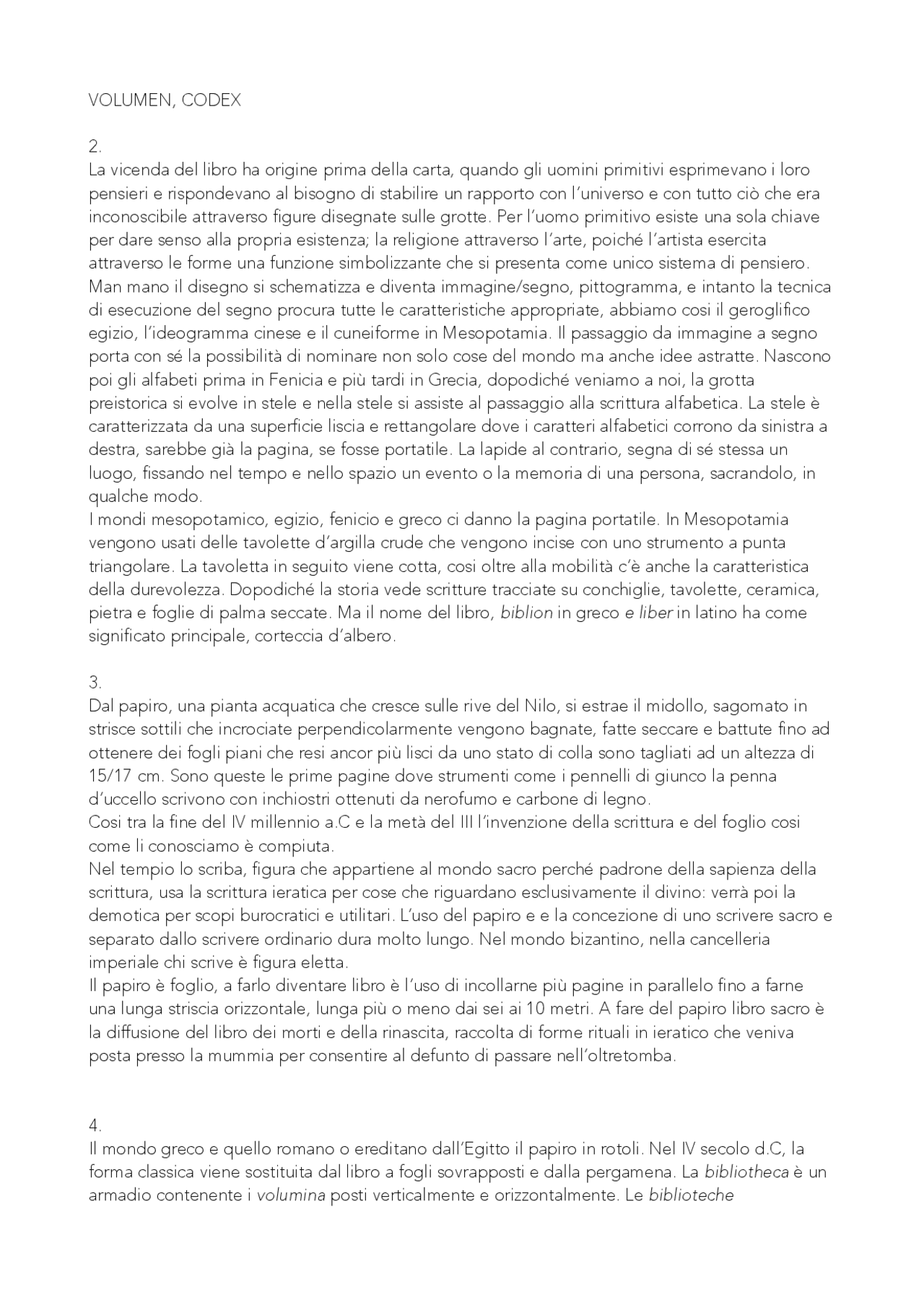 Storia Del Libro Rissunto Docsity