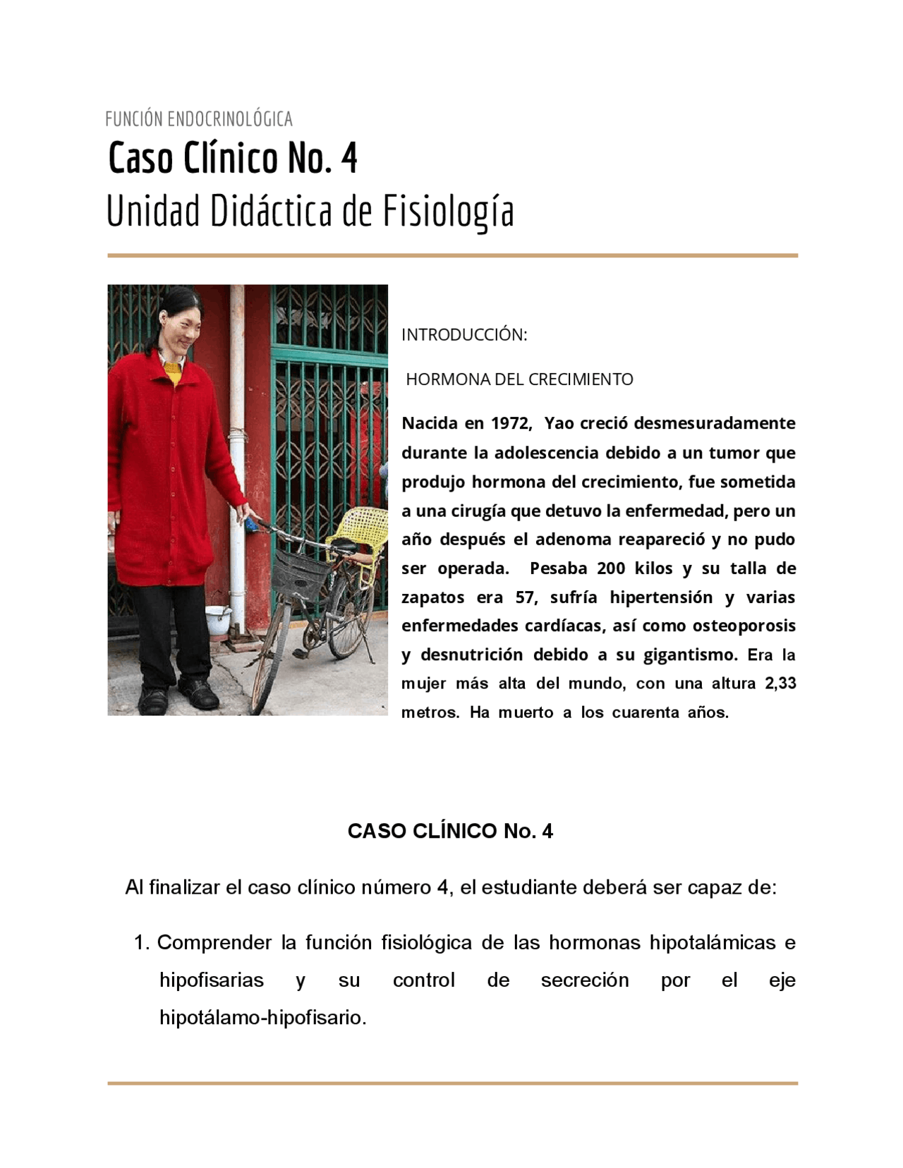 Caso Clínico 4 Fisiología Médica Docsity