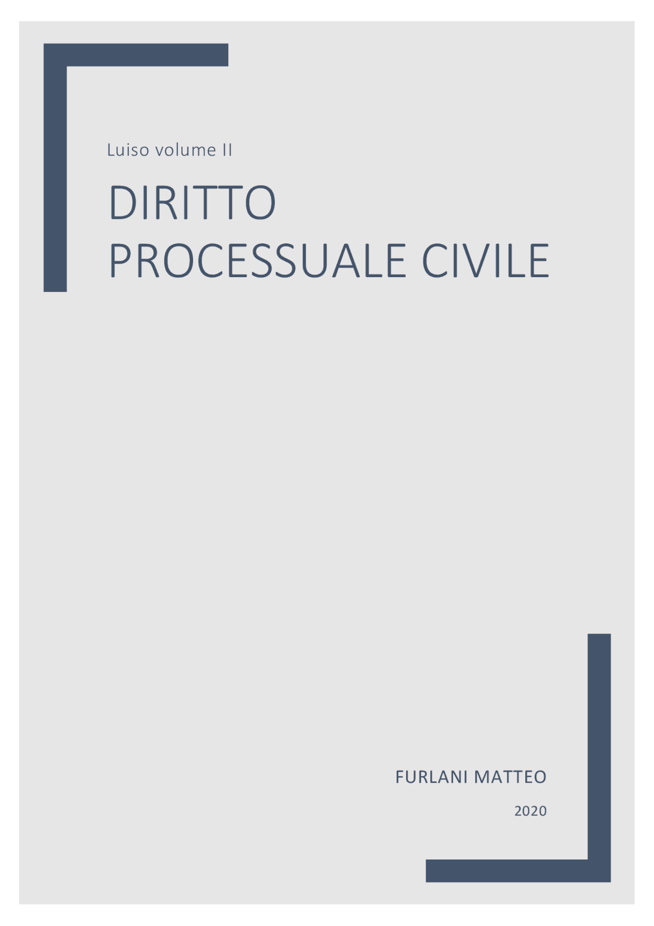 Dispensa Secondo Volume Luiso Docsity