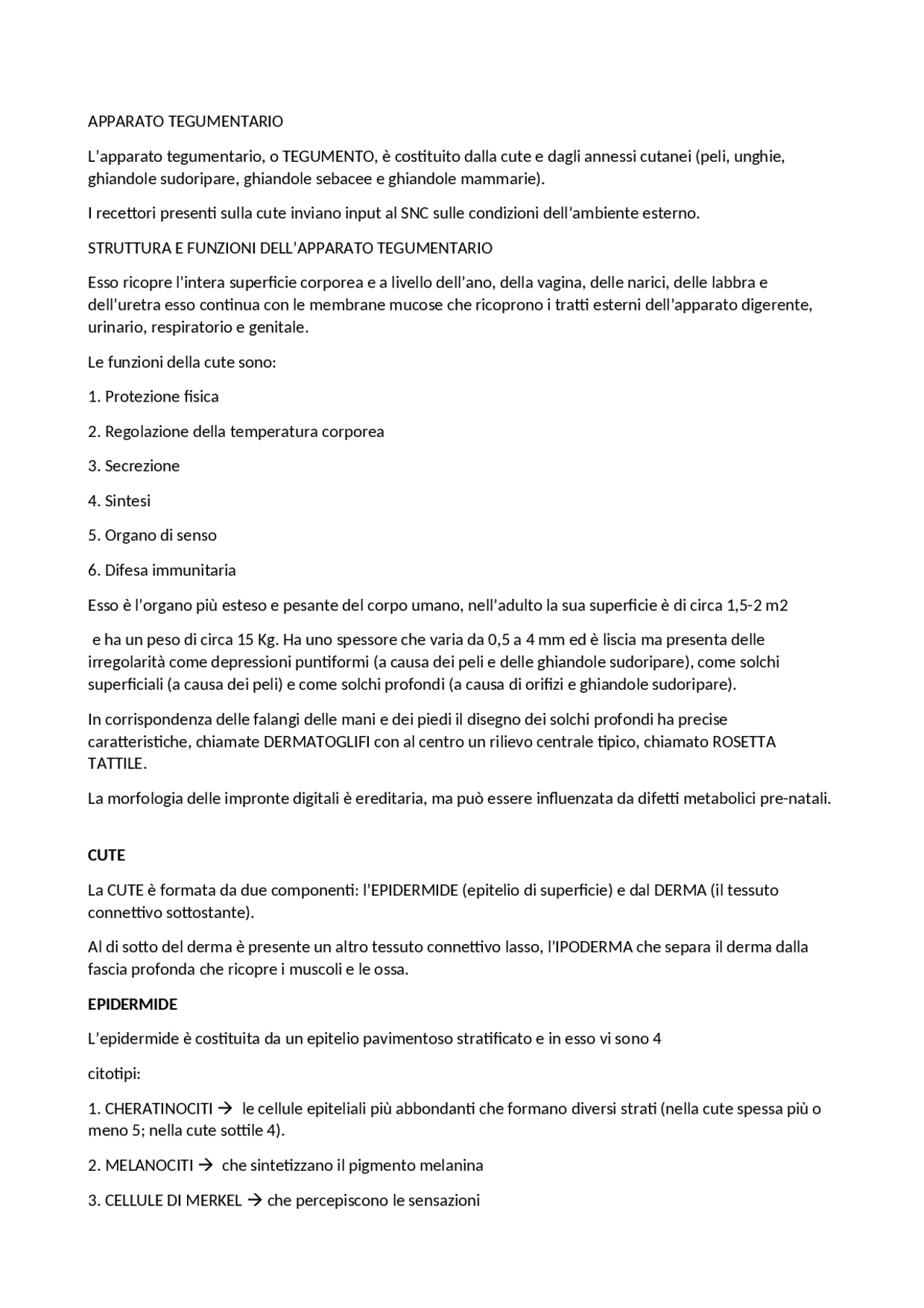 Riassunto Libro Di Anatomia Docsity