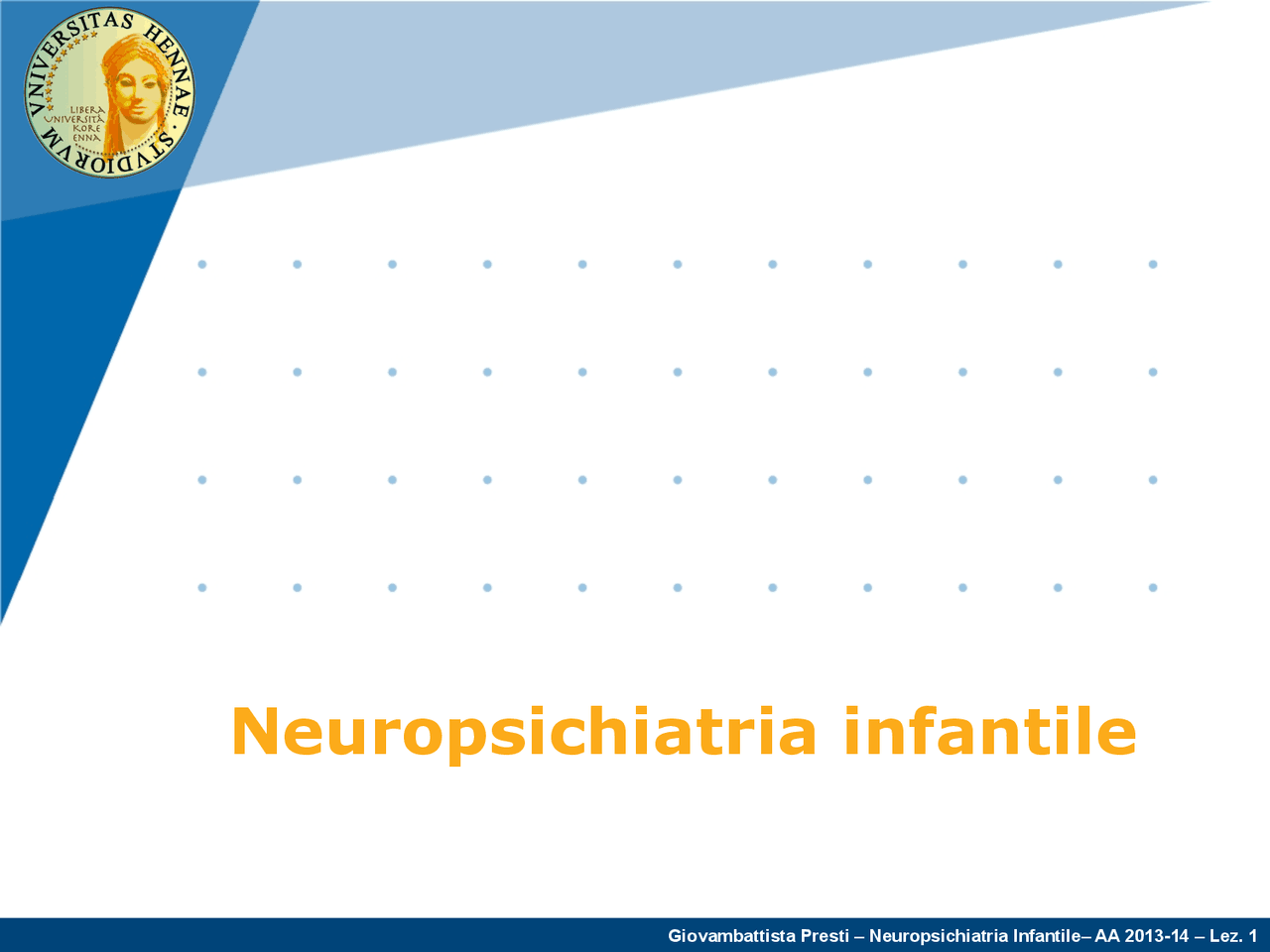 Neuropsichiatria Infantile Docsity