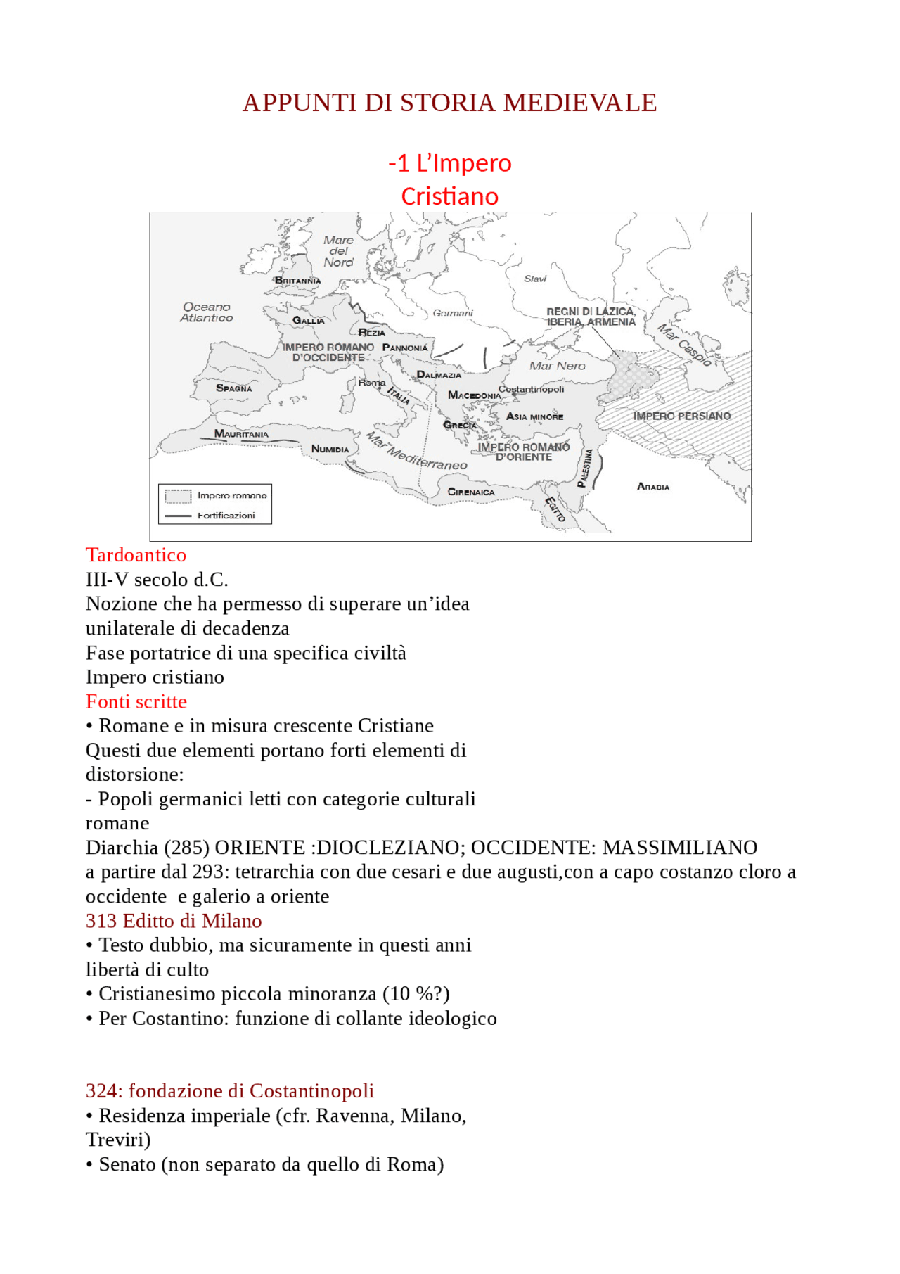 Storia Medievale Riassunto Docsity