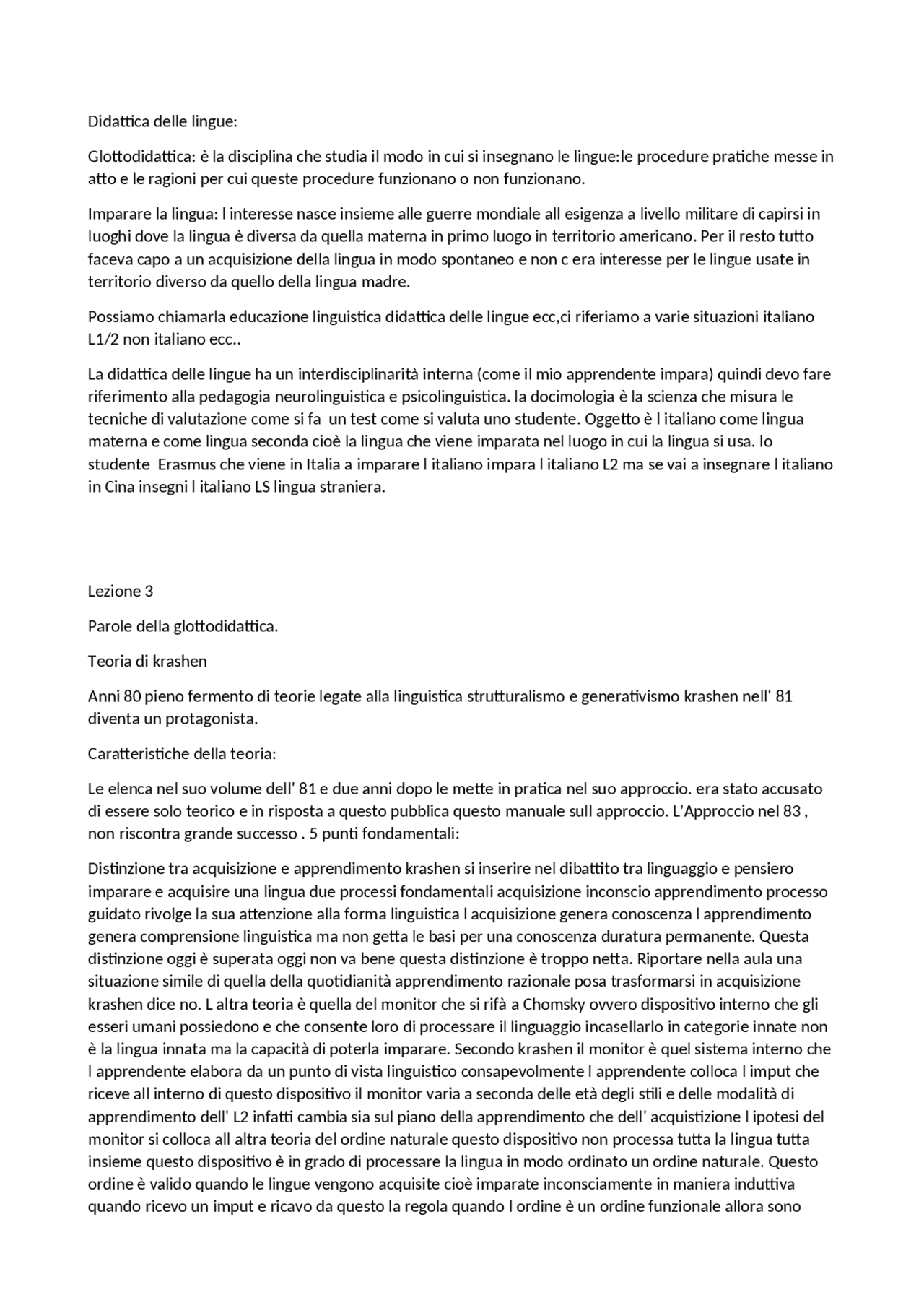 Didattica Delle Lingue Moderne Docsity