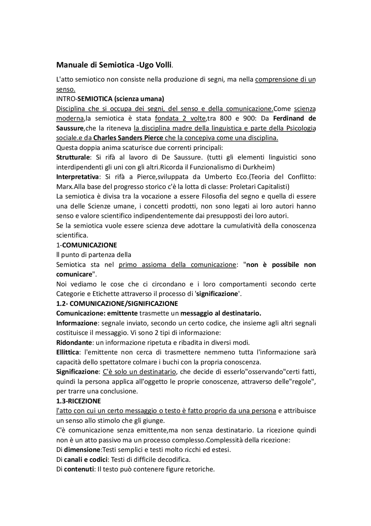 Manuale Di Semiotica Docsity