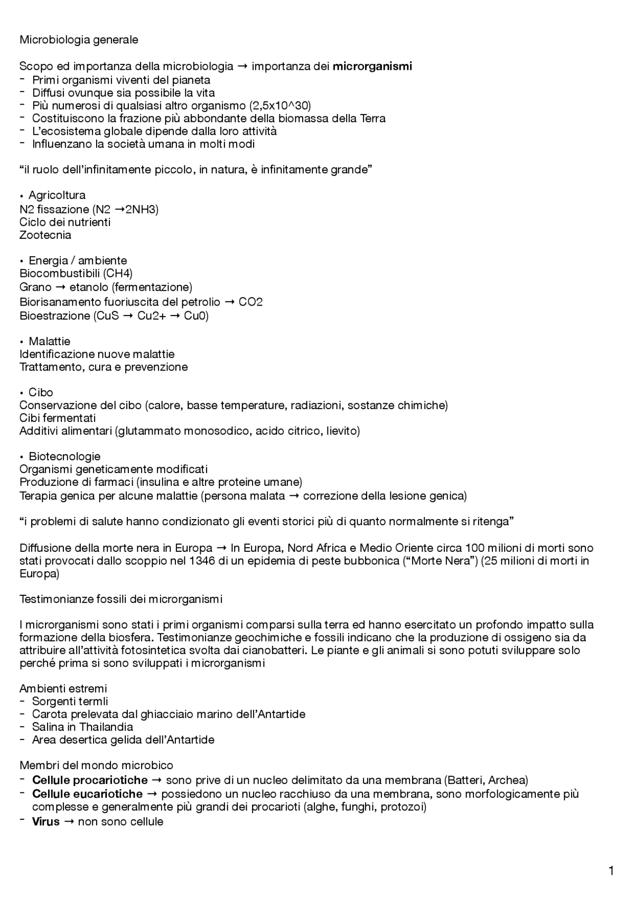 Microbiologia Generale Docsity