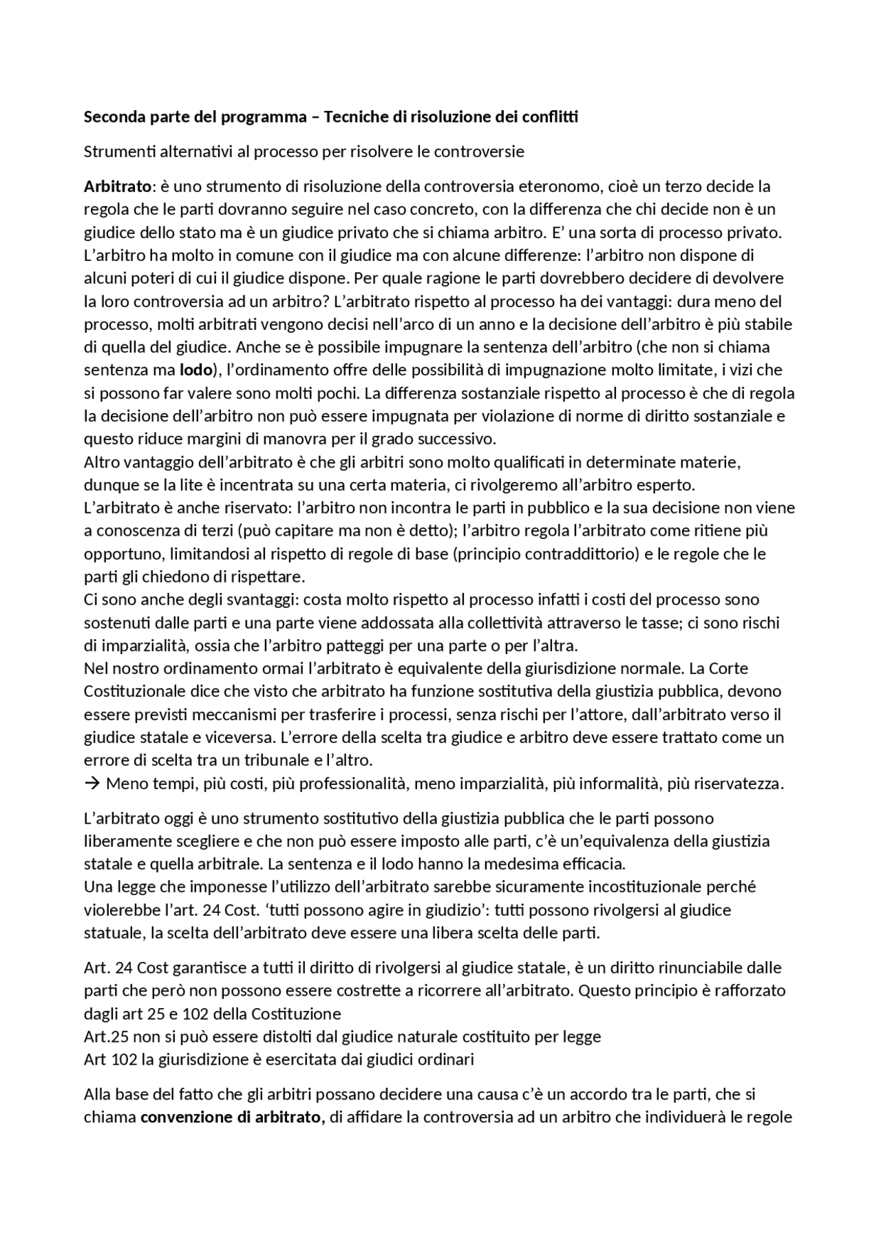 Tecniche Di Risoluzione Dei Conflitti Matteo Lupano Parte 2 Docsity