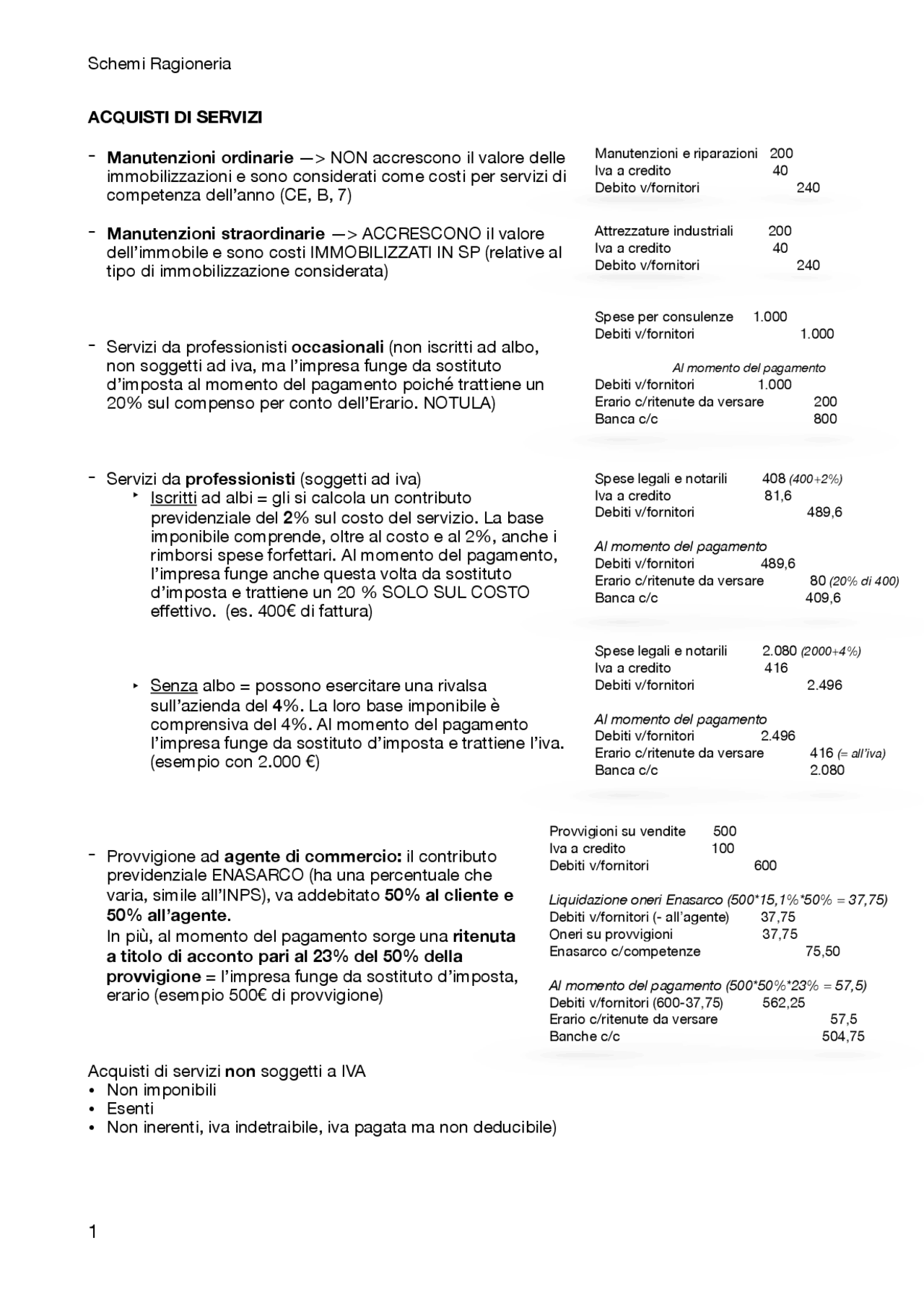 Schemi Di Ragioneria Schemi E Mappe Concettuali Di Ragioneria Docsity