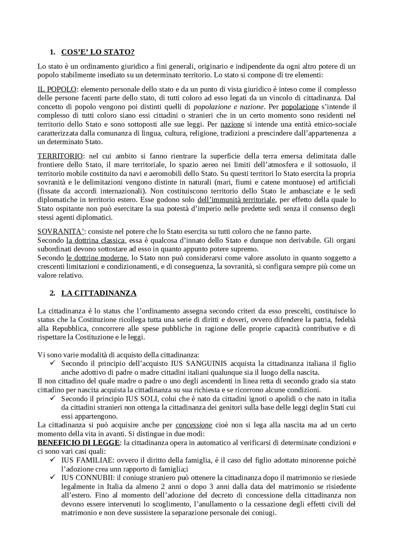 Diritto Pubblico Le Forme Di Stato Docsity