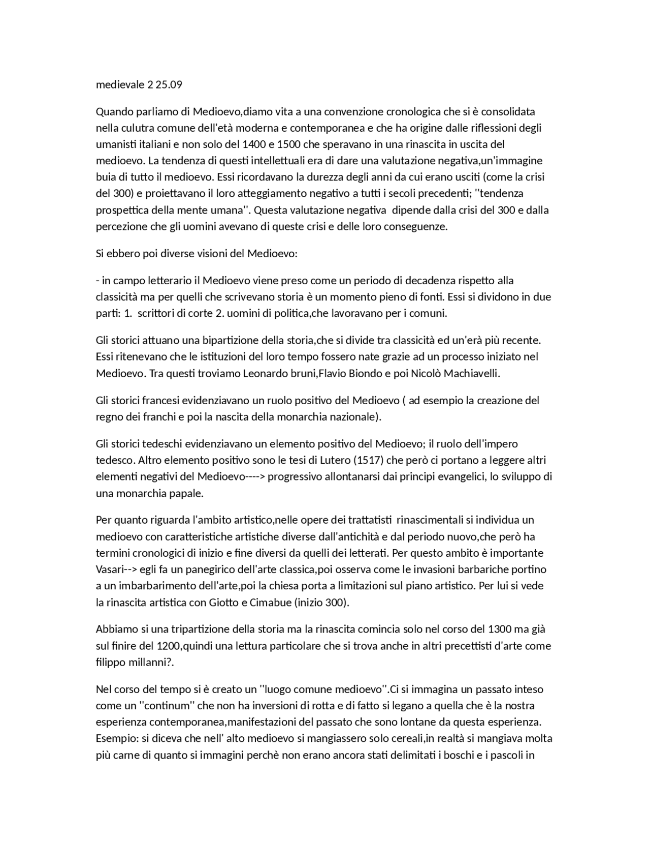 Appunti Storia Medievale Docsity