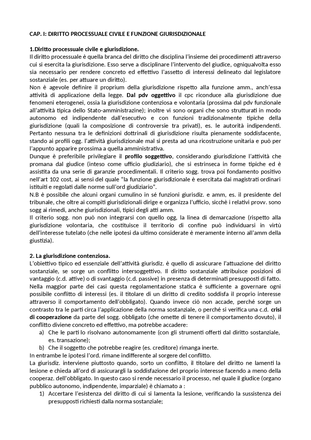 Riassunti Procedura Civile Balena Docsity