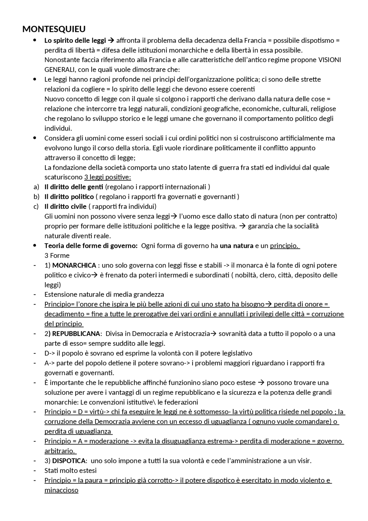 Storia Delle Dottrine Politiche 2° Parziale Sid M Z Docsity