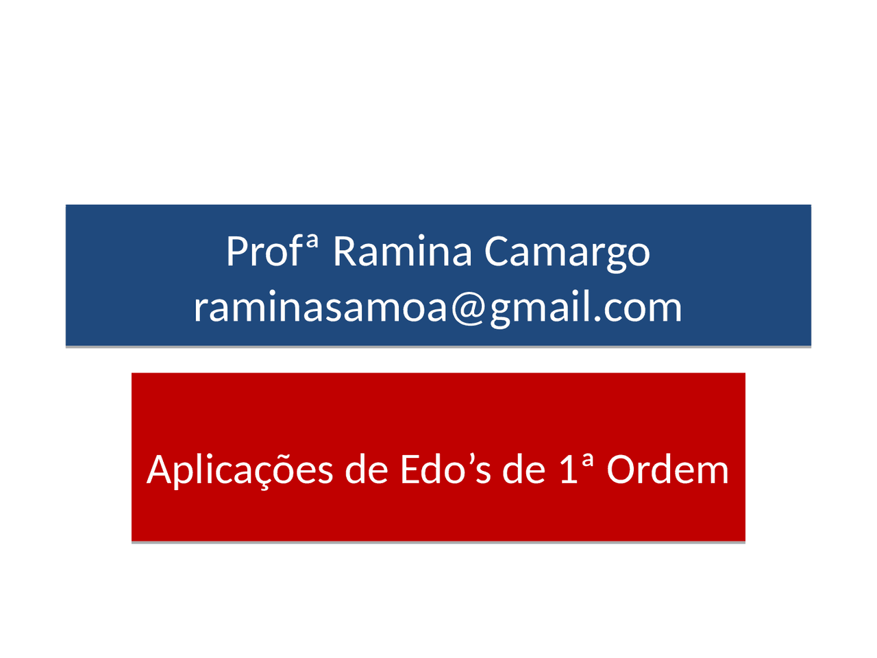 Um Curso De Equação Diferencial Ordinária Edo Docsity