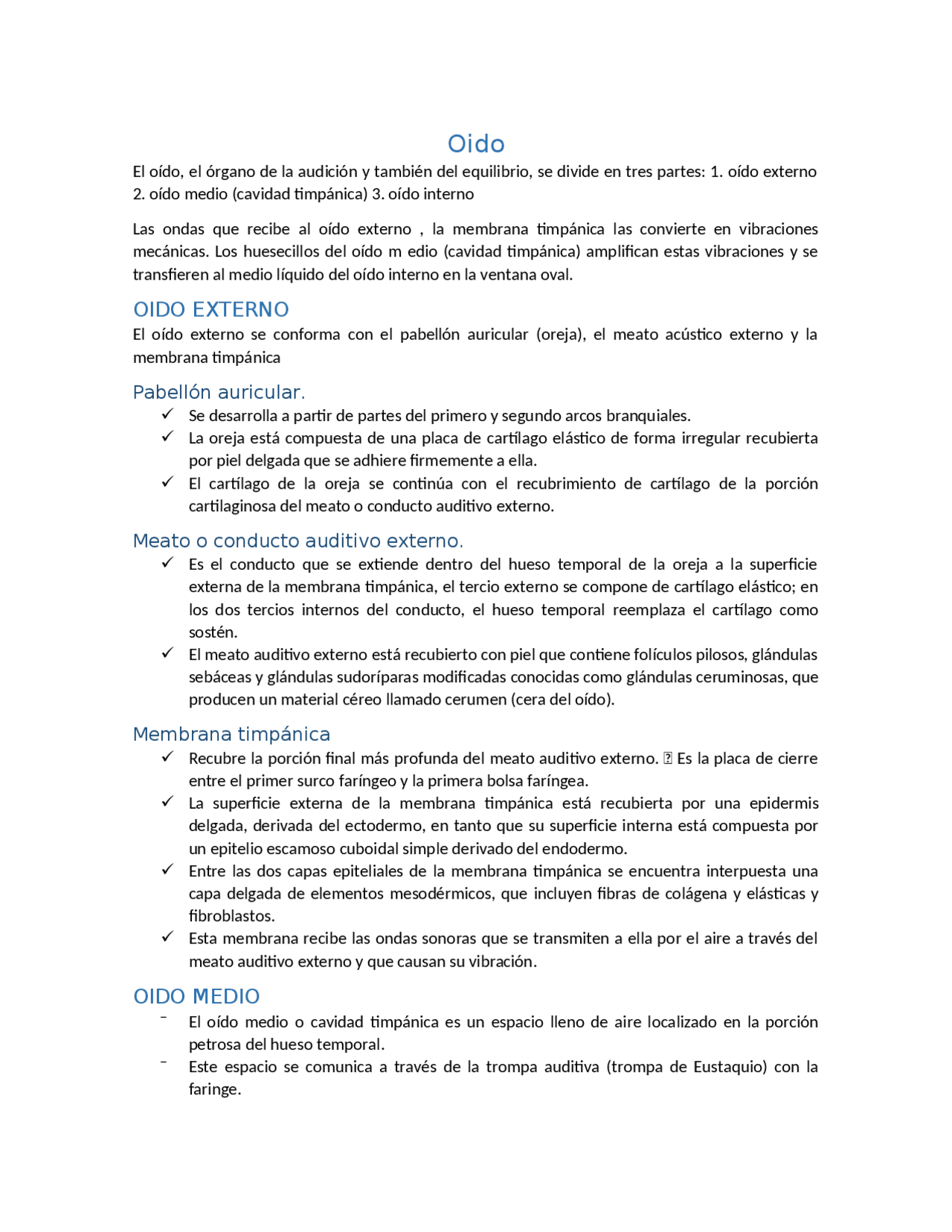 Histología Ross Oído Apuntes De Histología Docsity