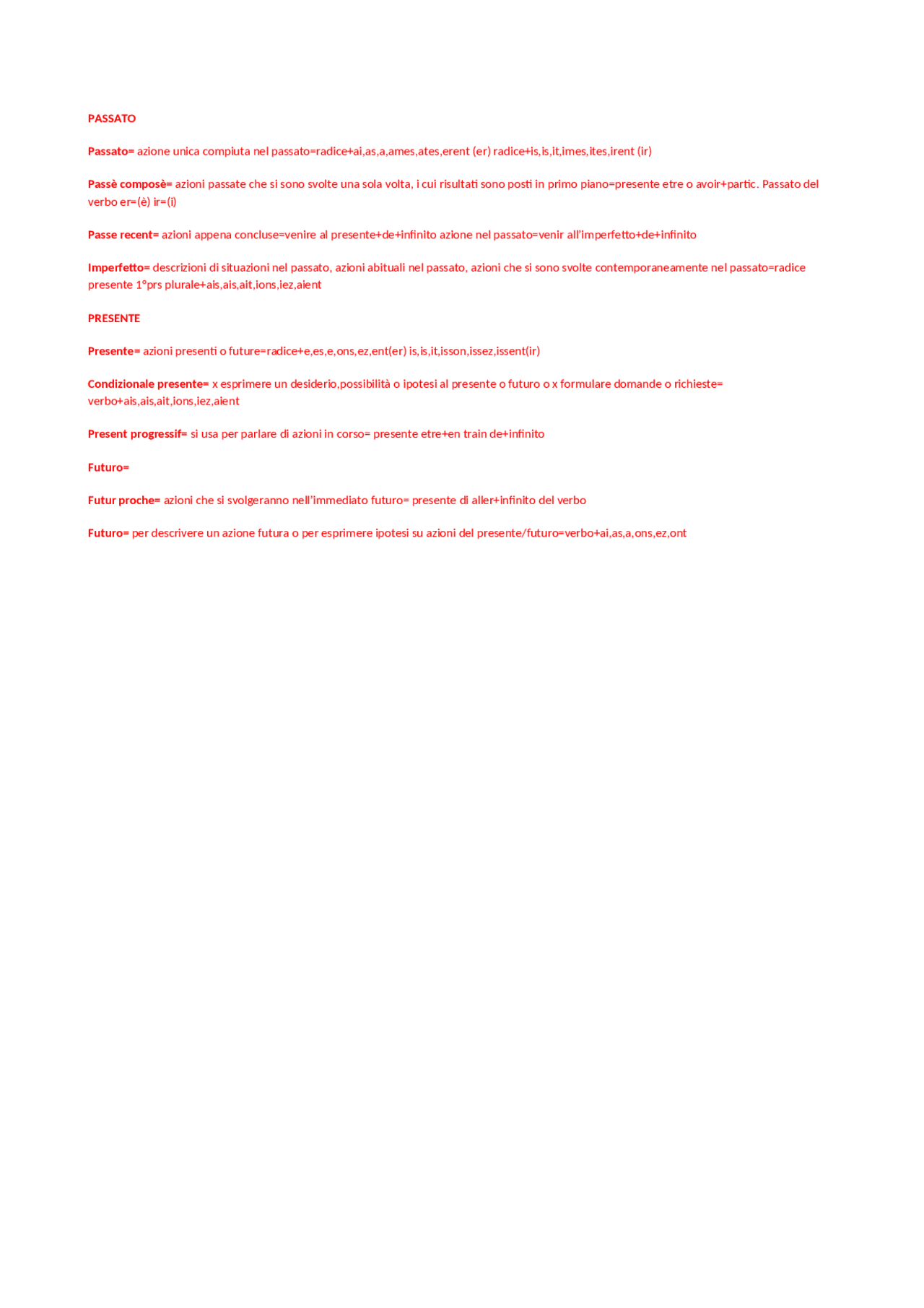Esercitazione Di Francese Esercizi Di Francese Docsity