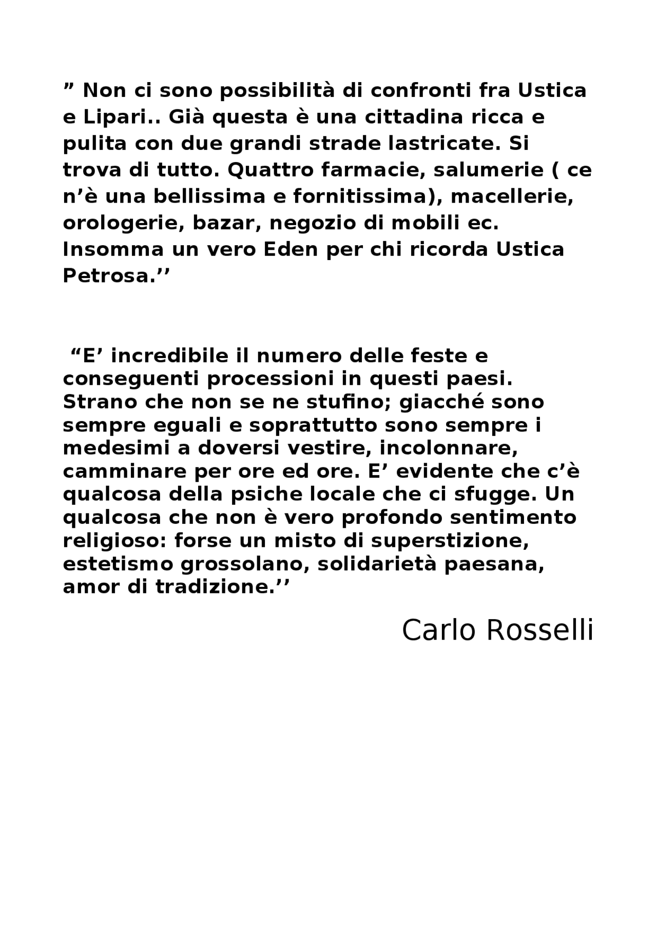 Carlo Rosselli E Lipari Docsity