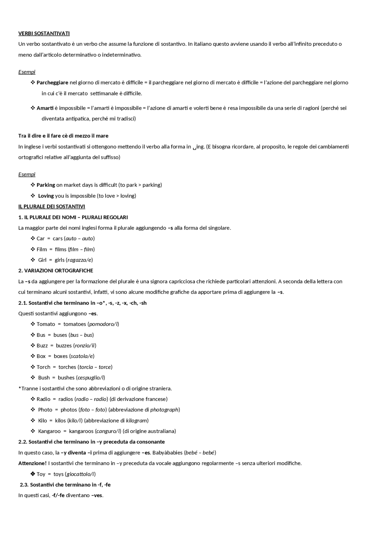 La Grammatica Inglese Docsity