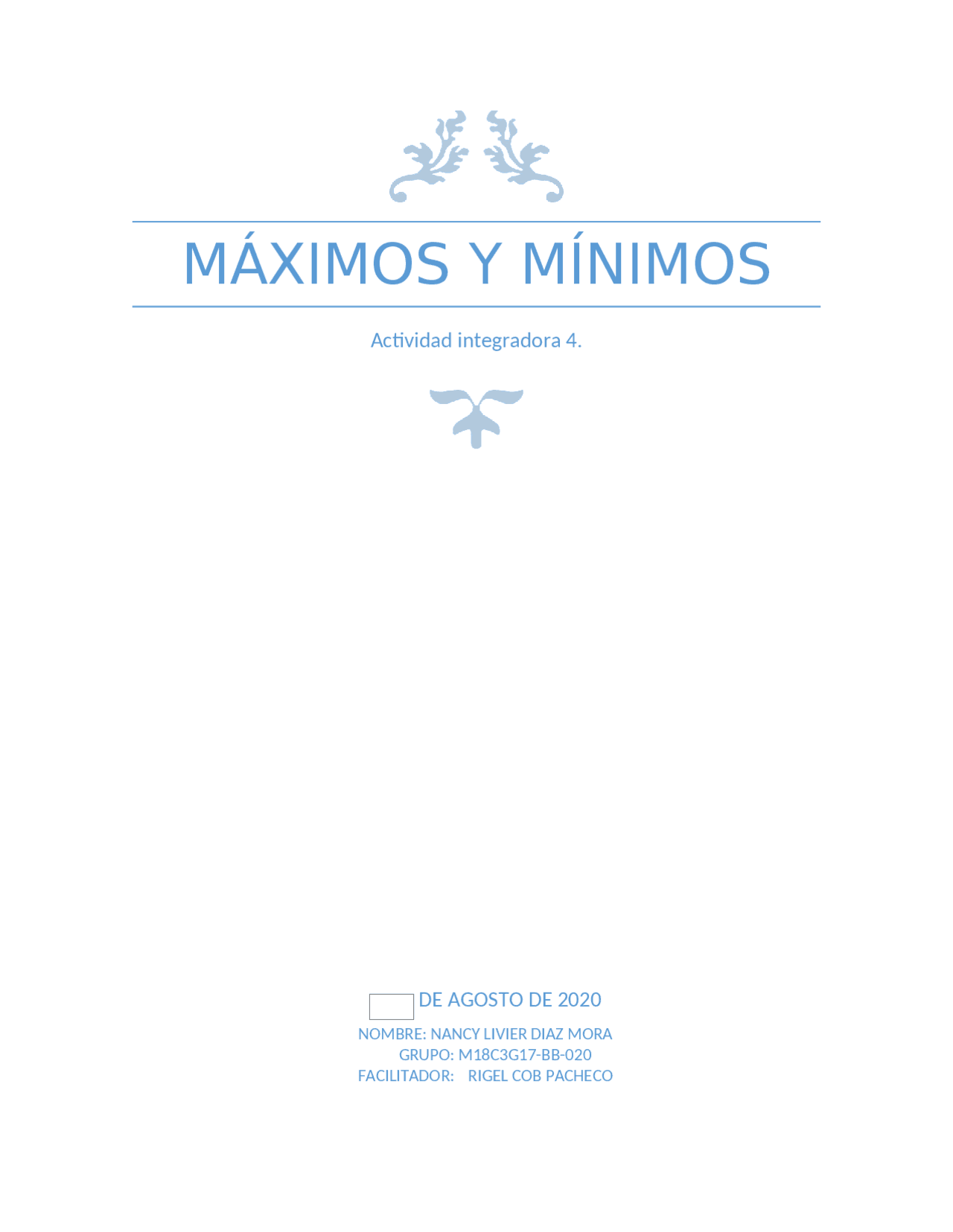 Modulo 18 Semana 2 Actividad Integradora 4 Apuntes De Matemáticas