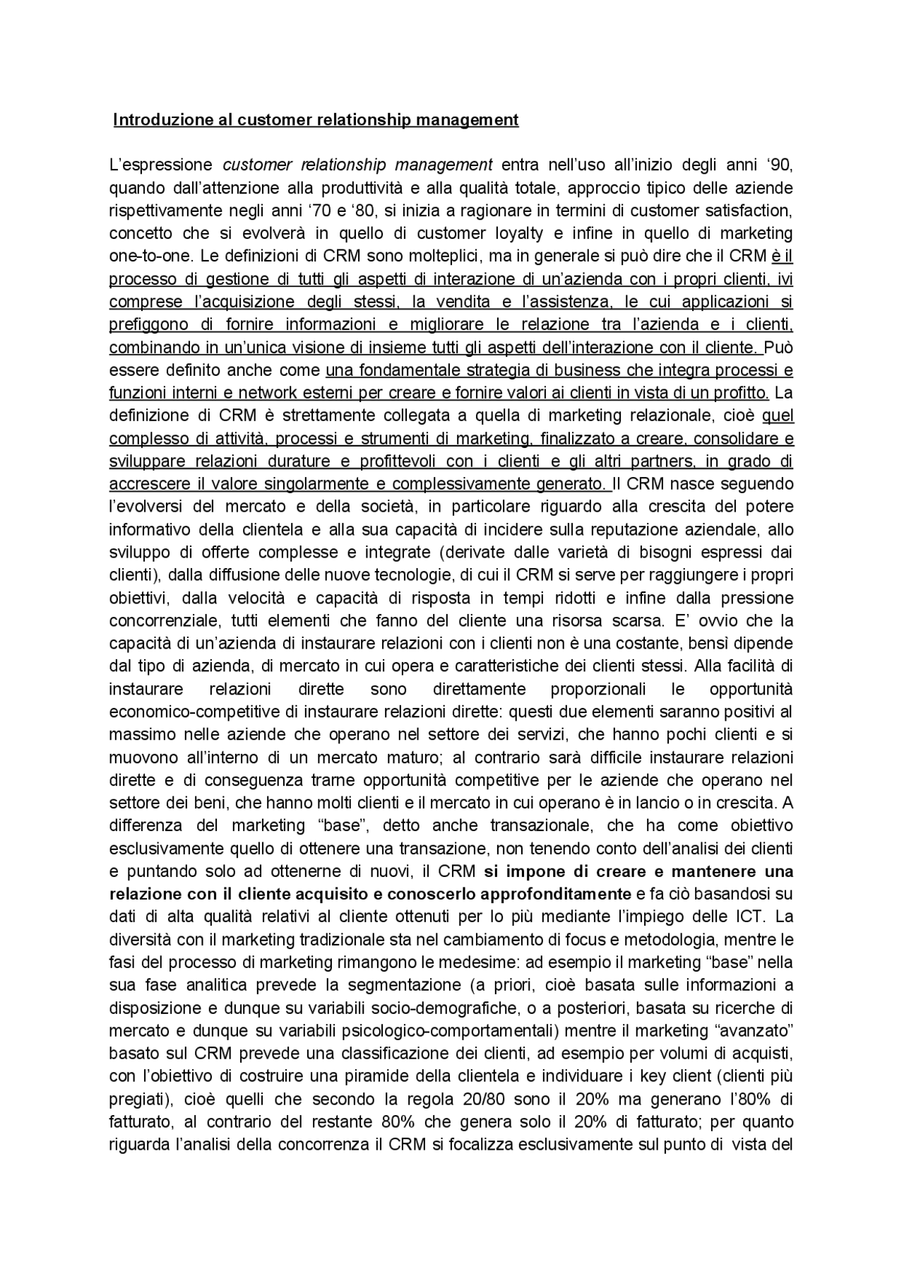 Marketing Avanzato Lumsa Prof Iasevoli Docsity