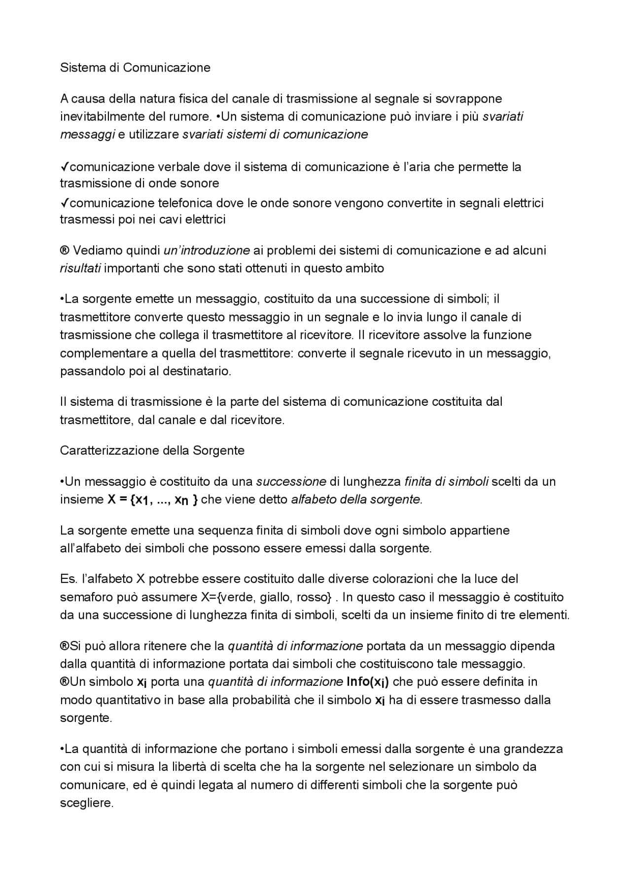 Introduzione Informatica Prima Parte Docsity