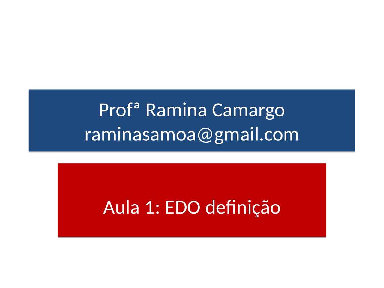 Um Curso De Equação Diferencial Ordinária Edo Docsity