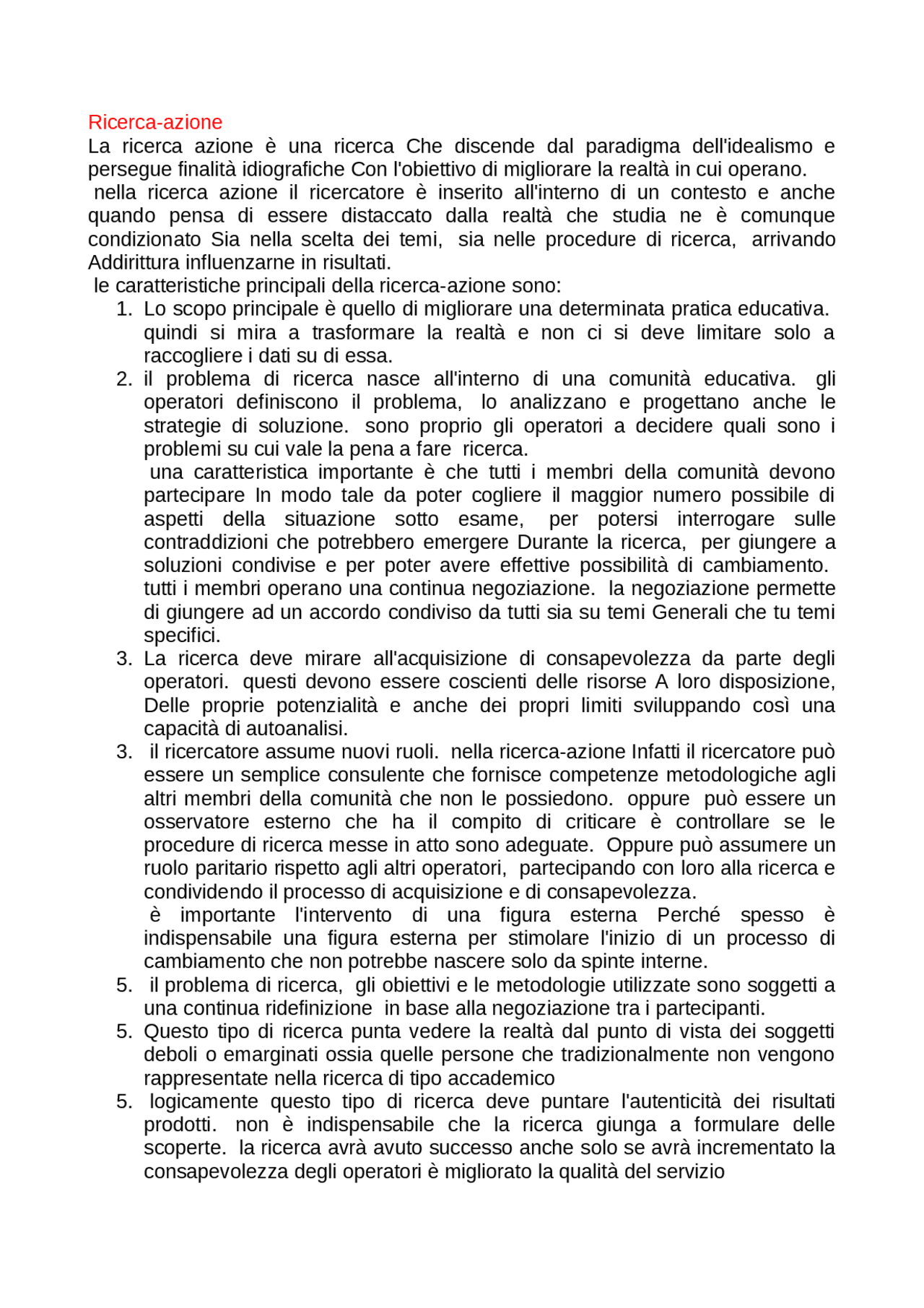 La Ricerca-azione (trinchero) - Docsity