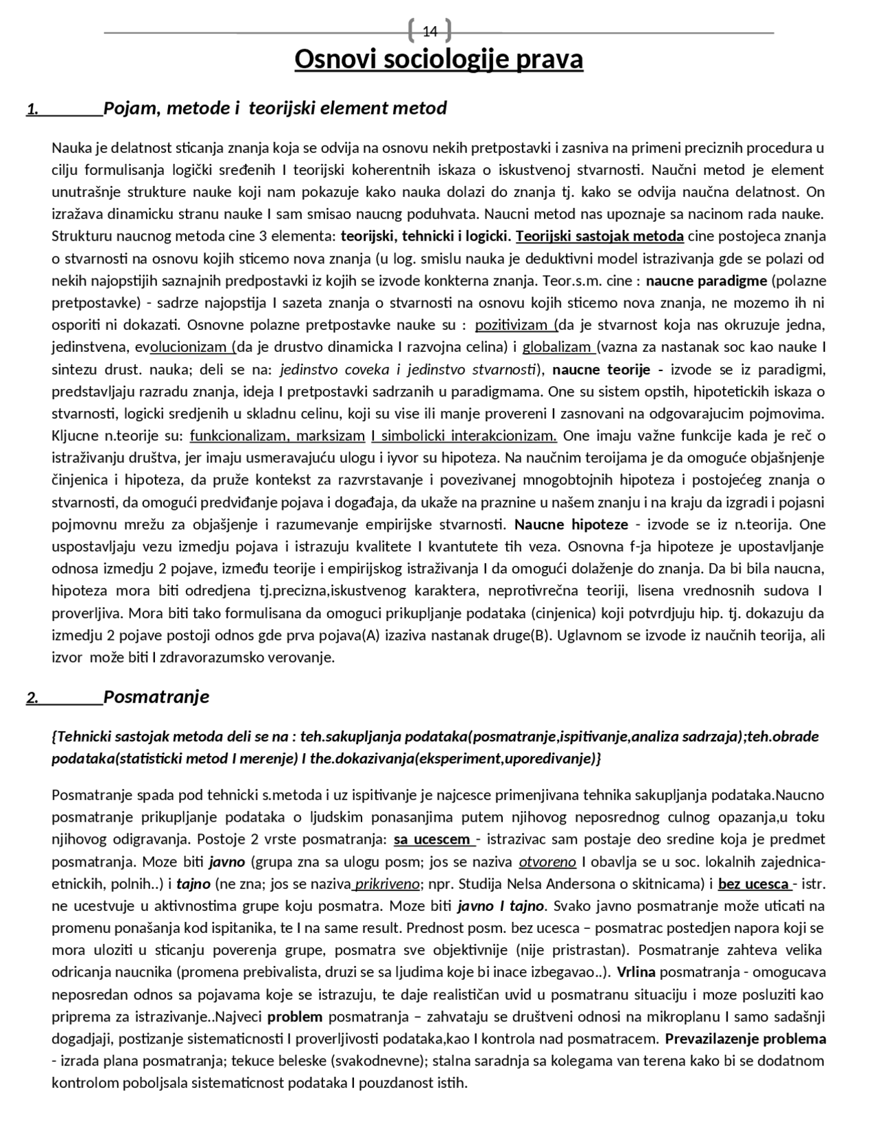 Osnovi sociologije prava: pojam, metode i teorijski element metod | Skripte' predlog Sociologija ...