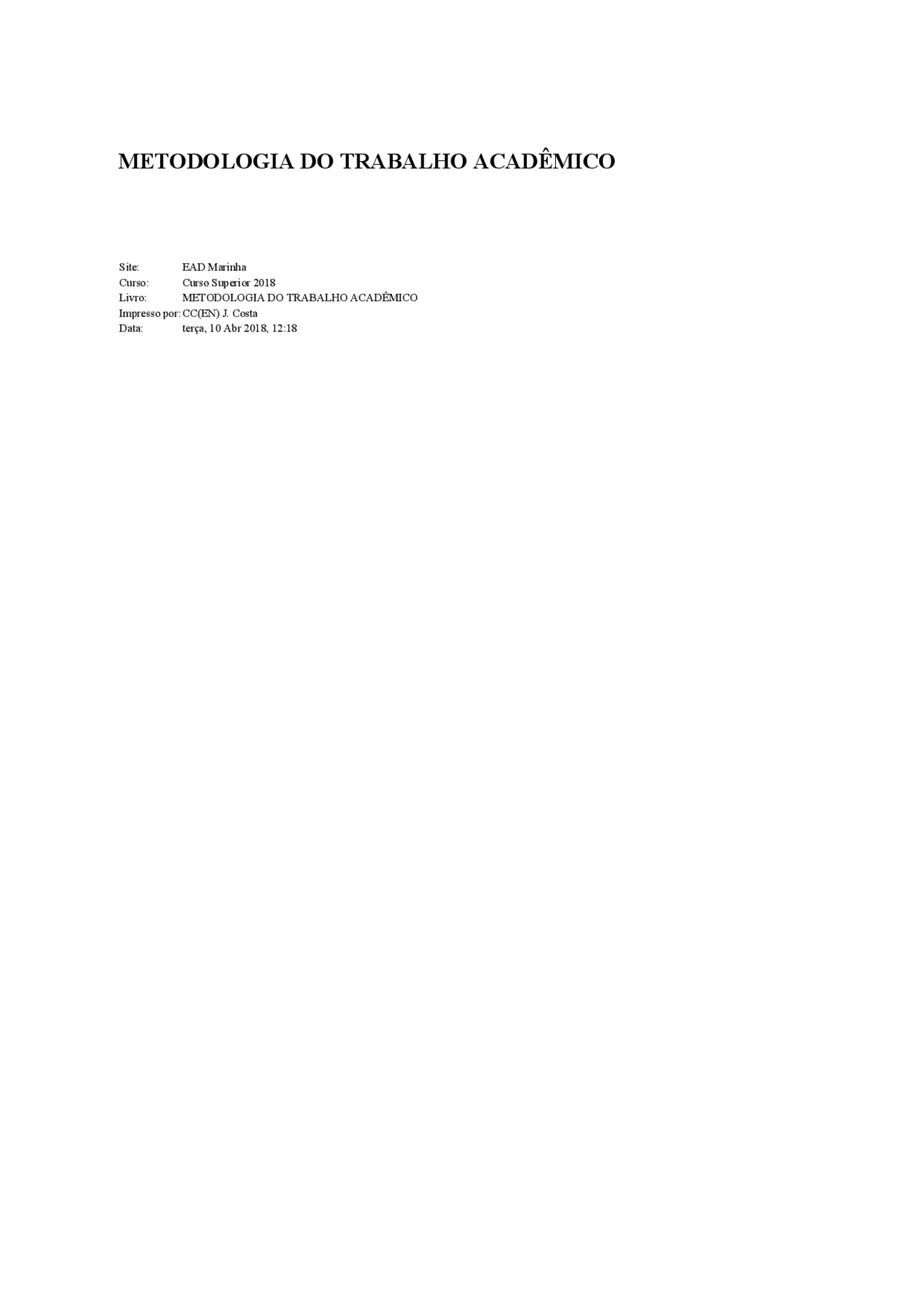 Metodologia Do Trabalho AcadÊmico Docsity