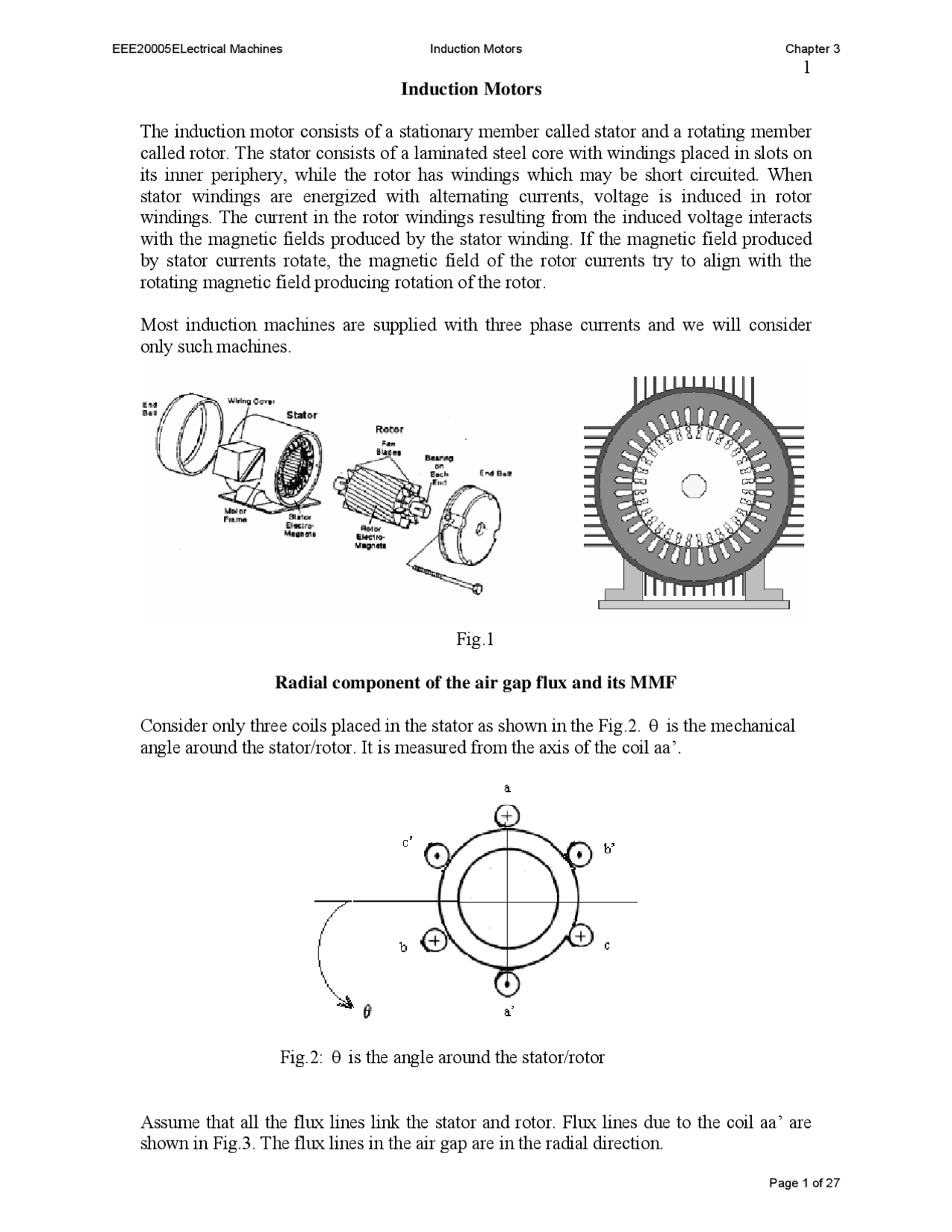 Chapter 3 Induction Motors - Docsity