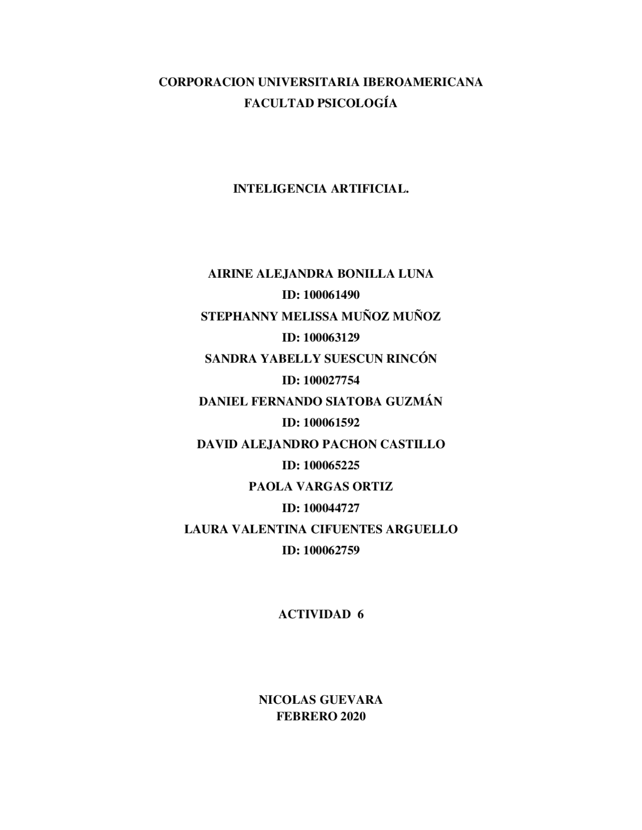 Inteligencia Artificial Docsity
