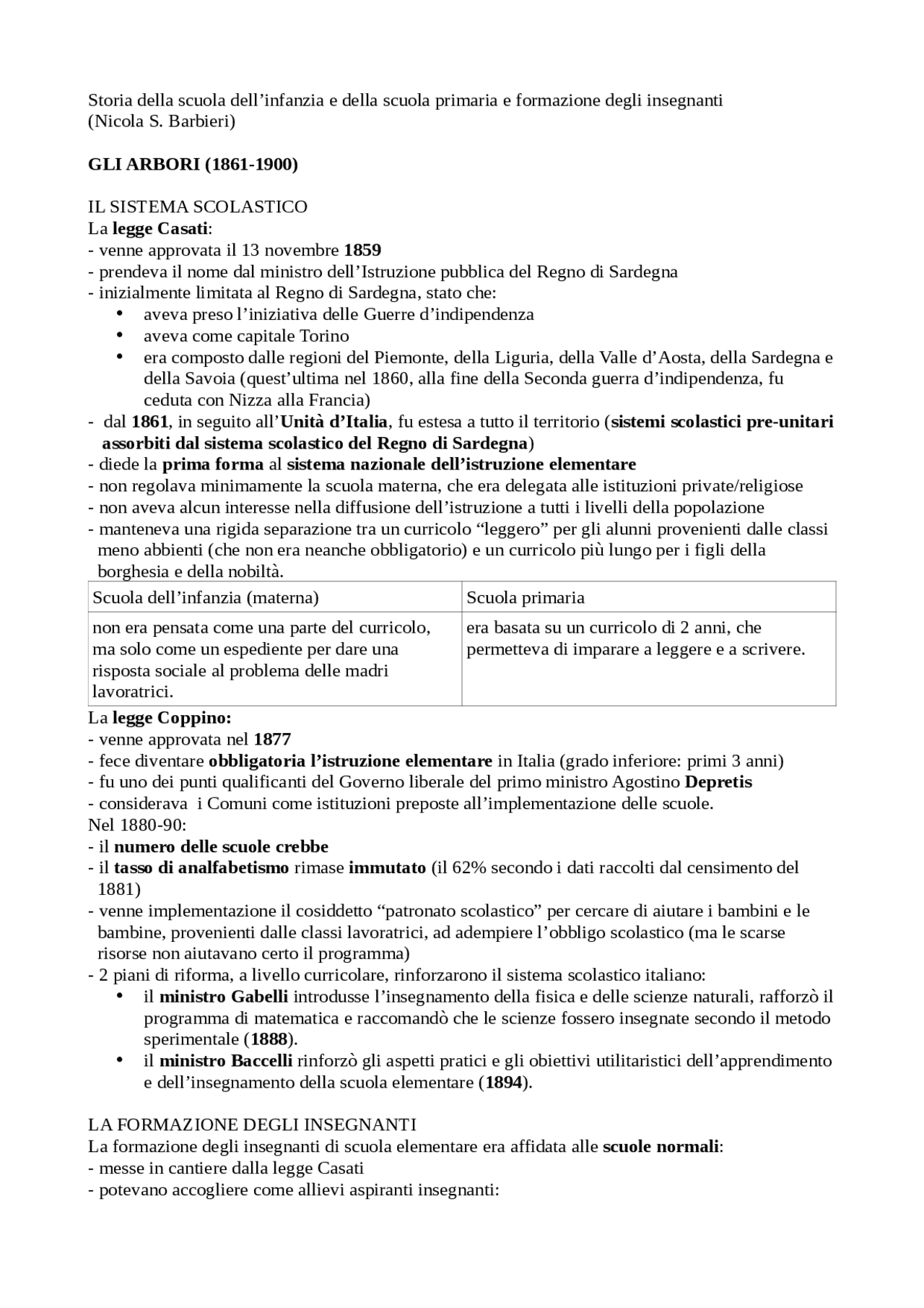 Educazione Riassunto Docsity