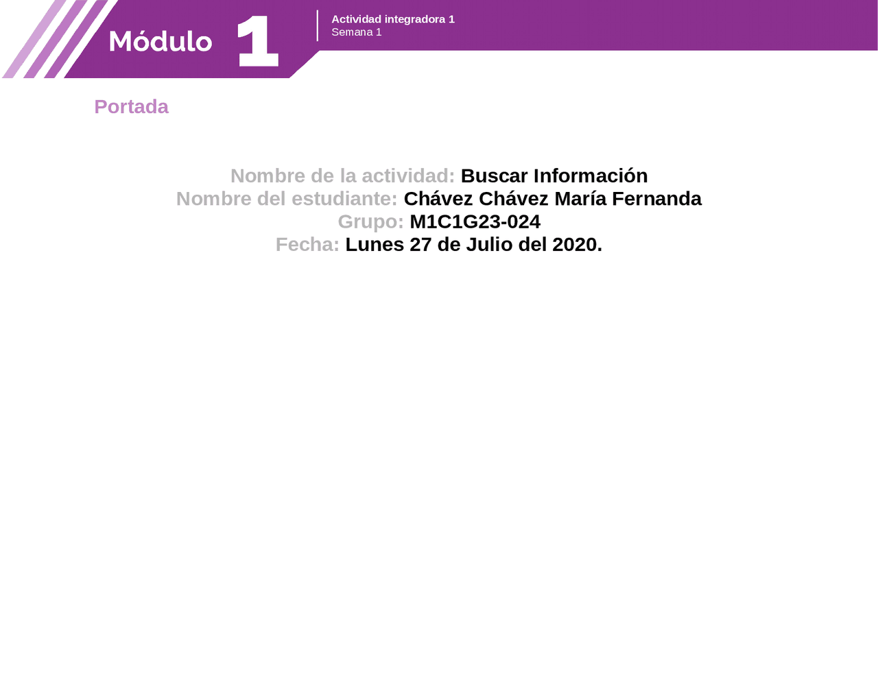 Modulo1° Act. Integradora1" Buscar información". - Docsity