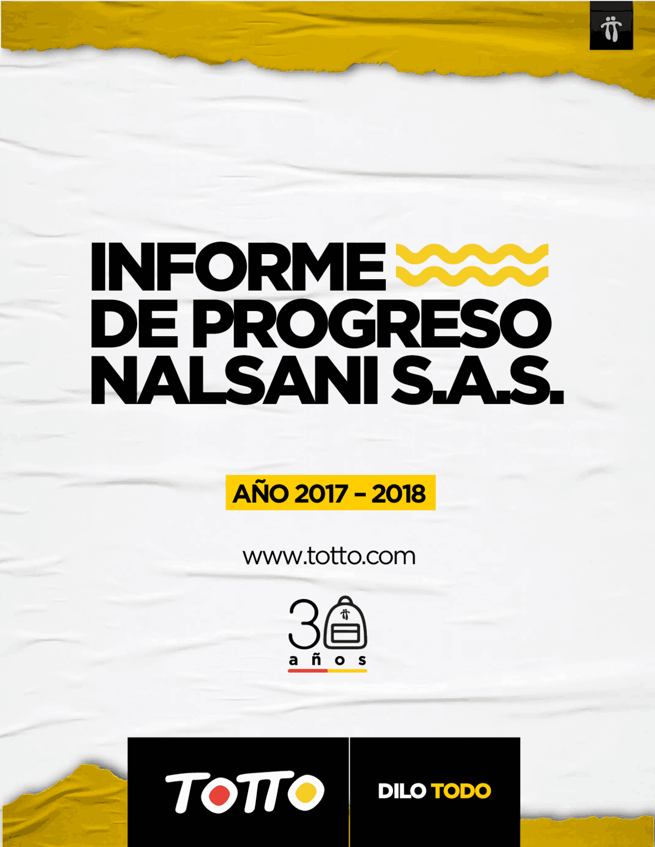 Informe de progreso de Nalsani s.a.s | Apuntes de Humanidades y ...