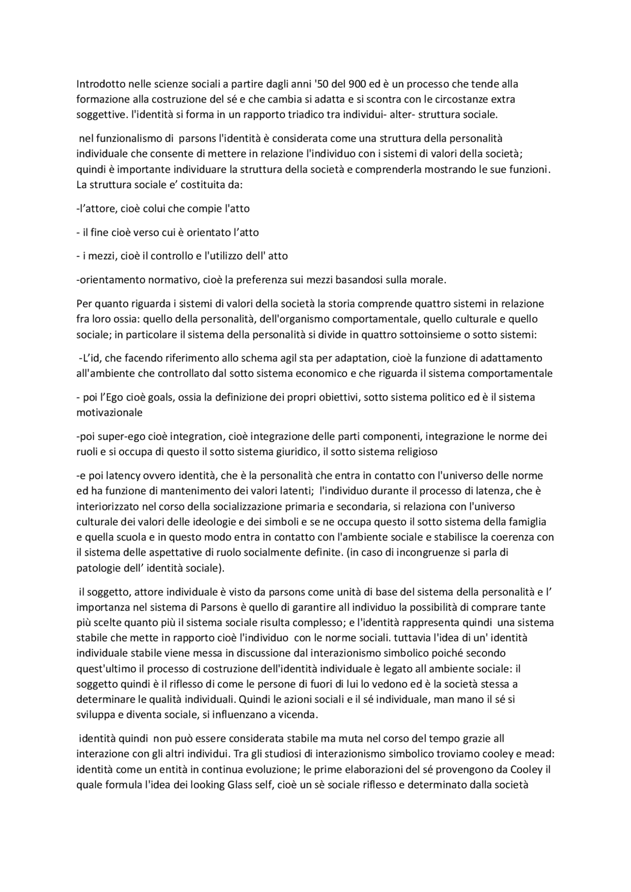 Identità Isitituzioni Di Sociologia Docsity