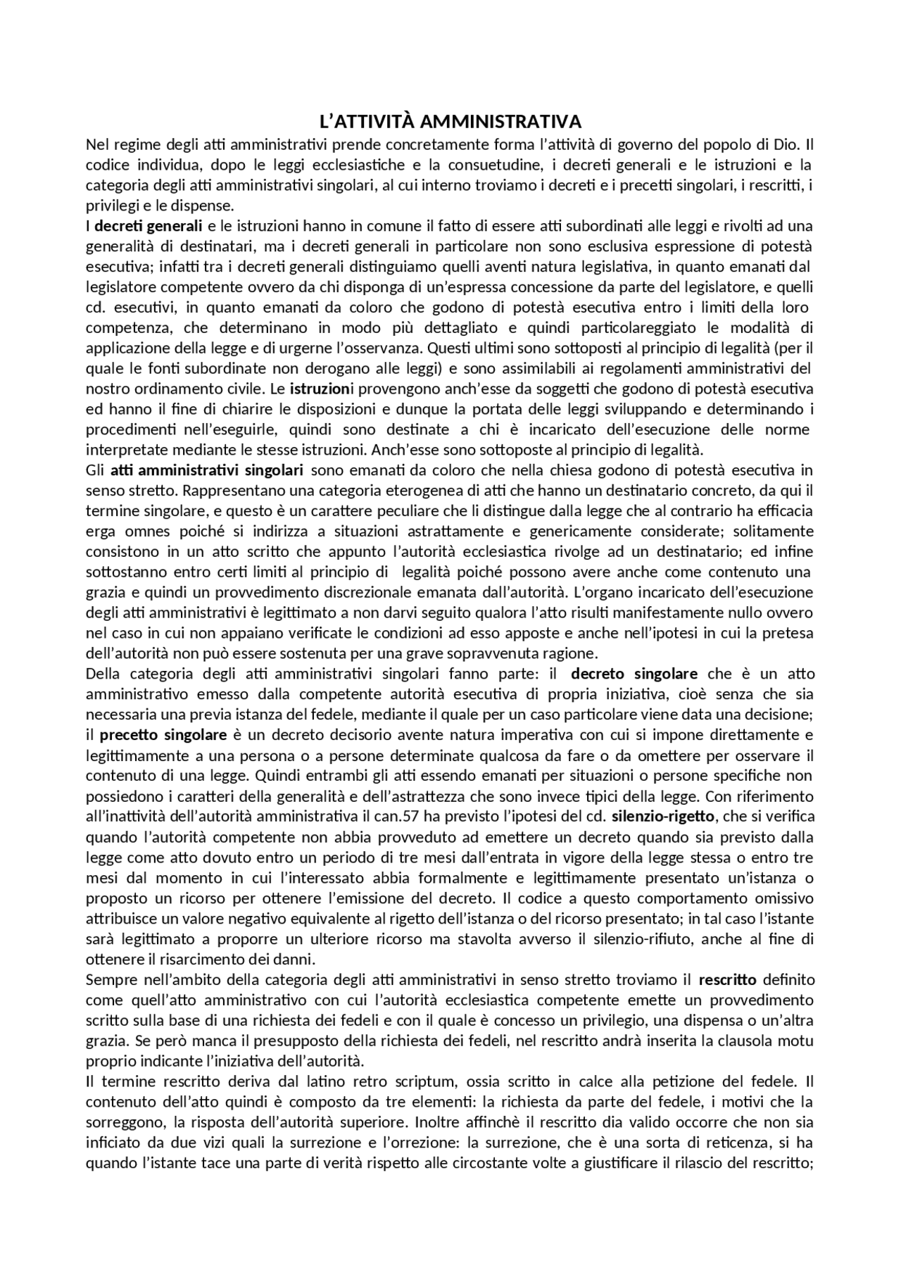 Riassunti Diritto Canonico Appunti Di Diritto Canonico Docsity