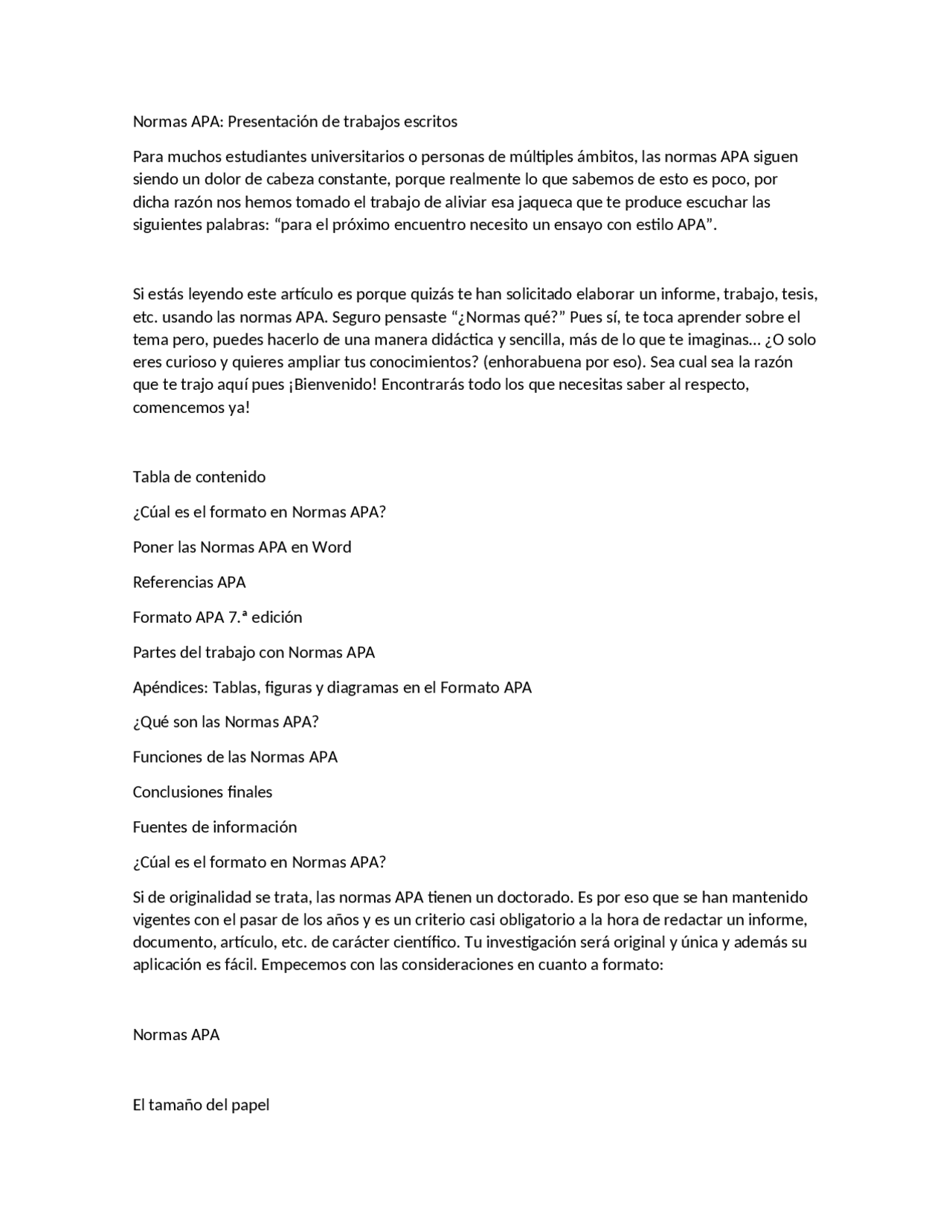 Normas APA, ultima versión 2019-2020 - Docsity