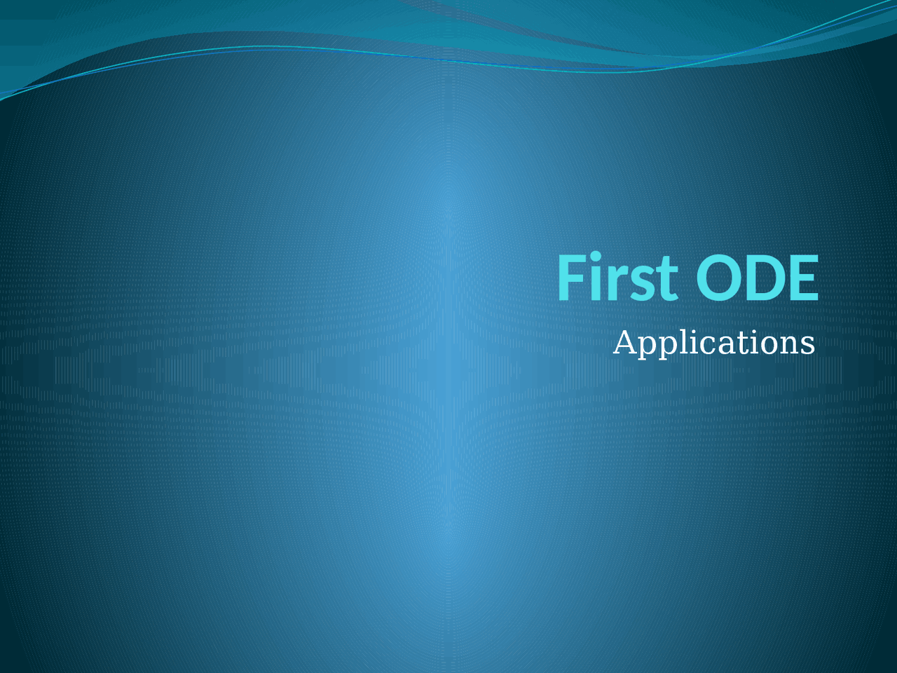 First Order Differential Equations - Docsity