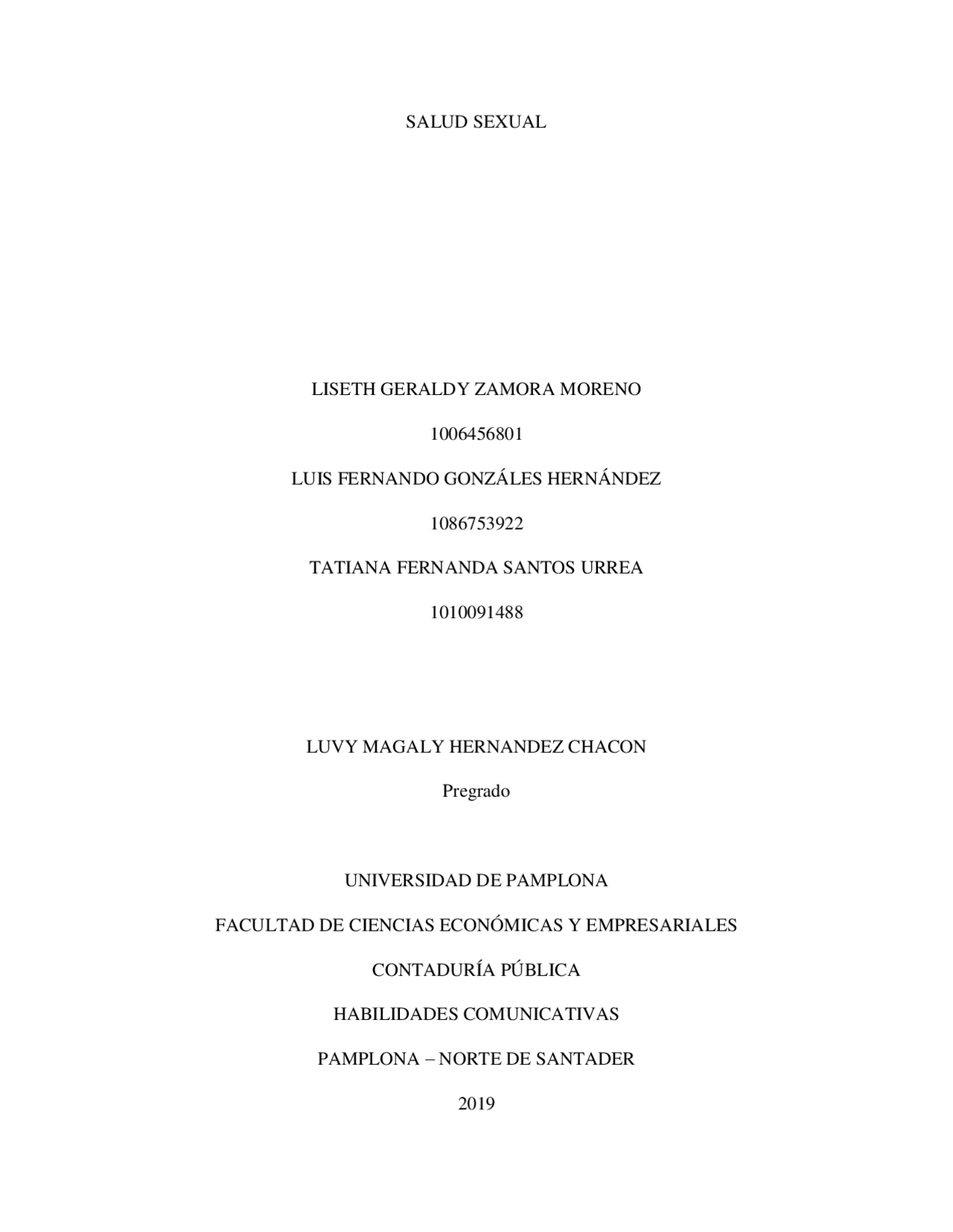 Salud Sexual Ensayo Monografías Ensayos De Comunicación Docsity