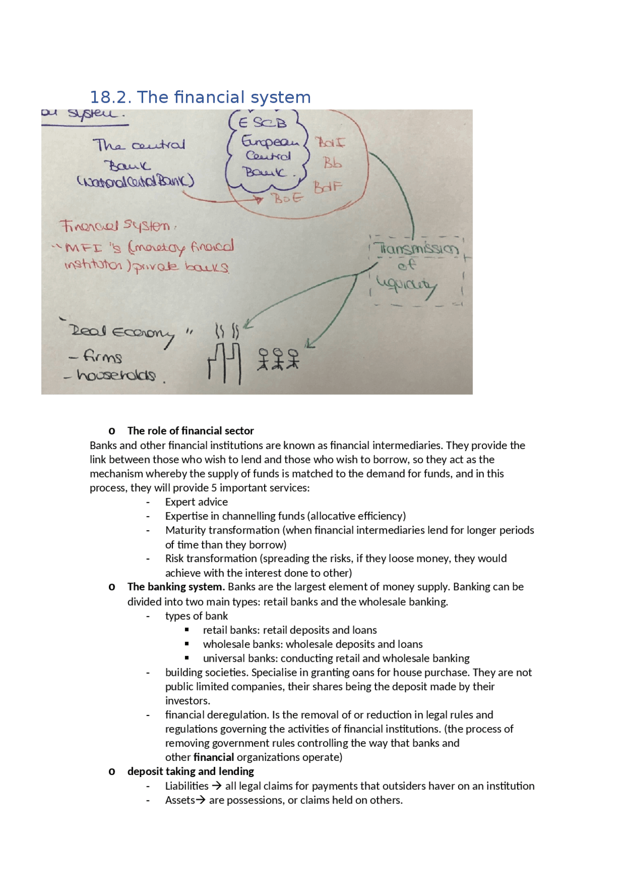 Financial system of Germanyand general - Docsity