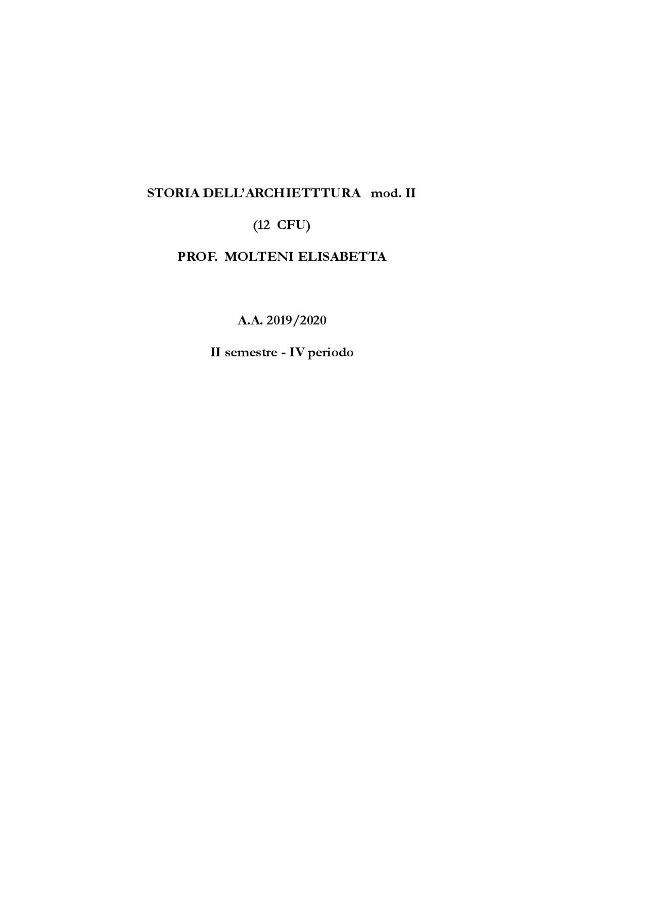 Storia Dellarchitettura Ii Docsity