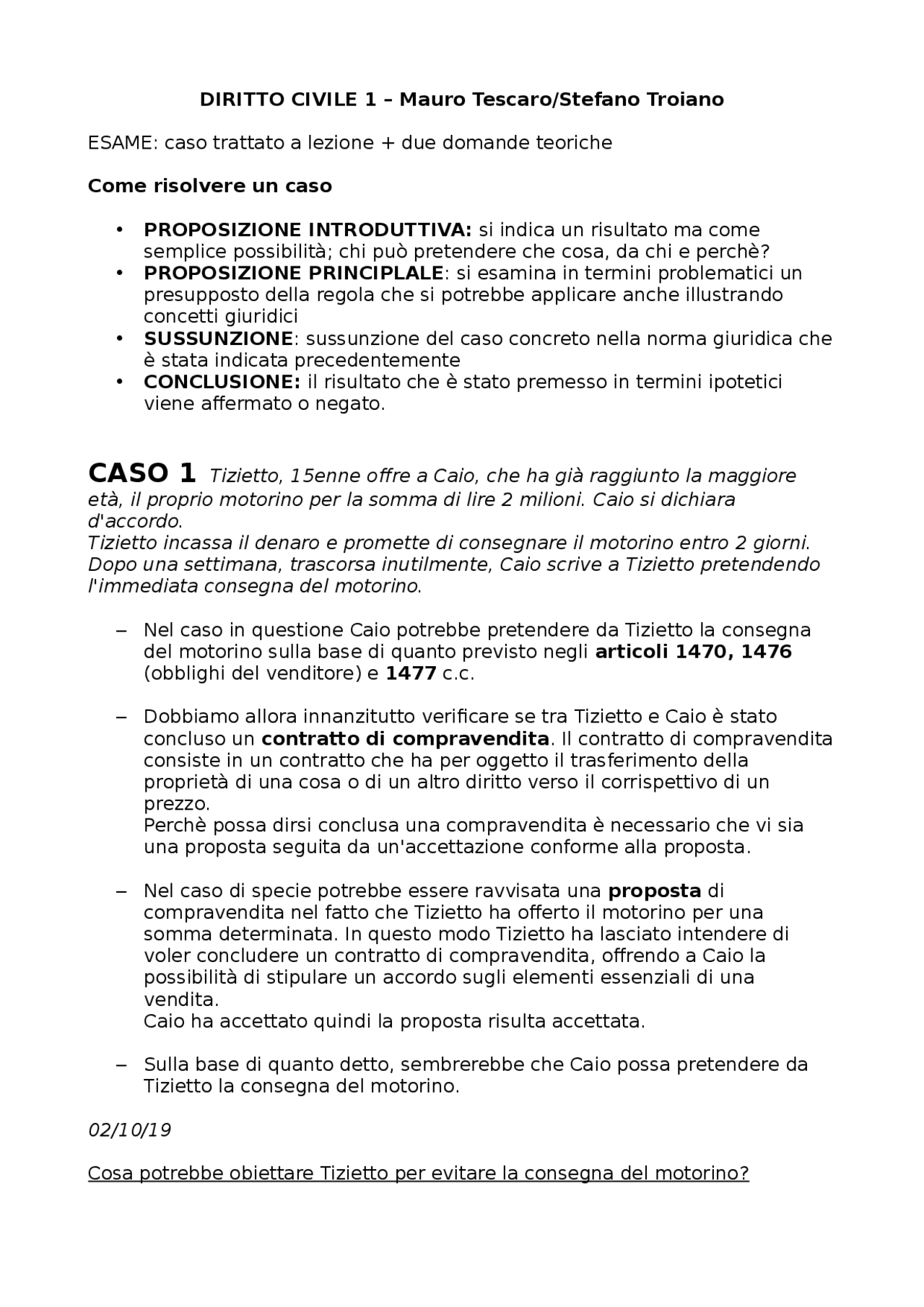 Appunti Diritto Civile Verona Docsity